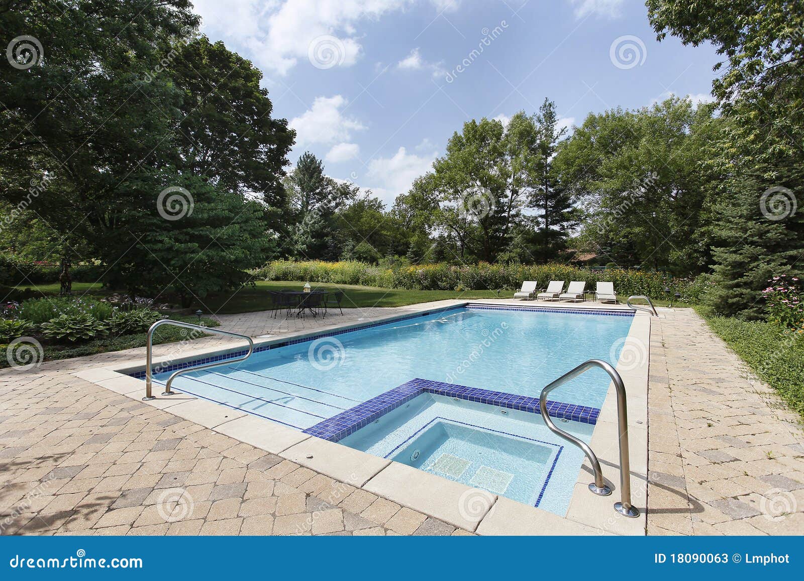 Swimming pool with sauna stock image. Image of estate - 18090063