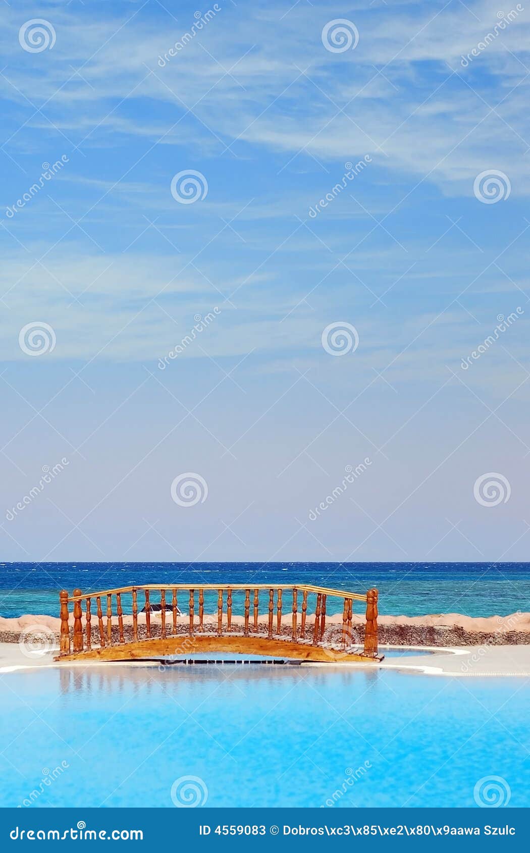 Swimming pool and the sea stock image. Image of relaxation - 4559083