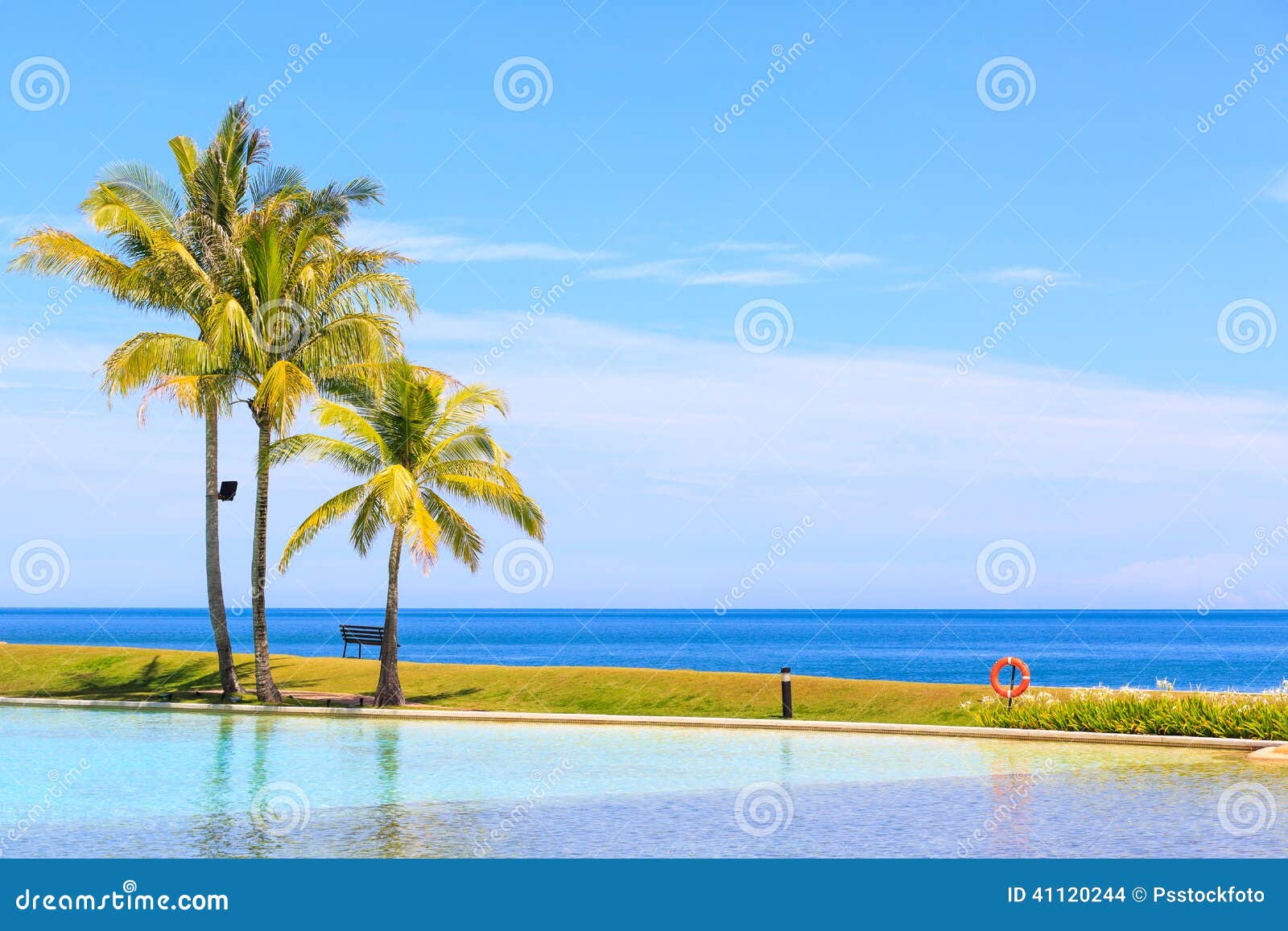Swimming pool sea view stock photo. Image of ocean, view - 41120244