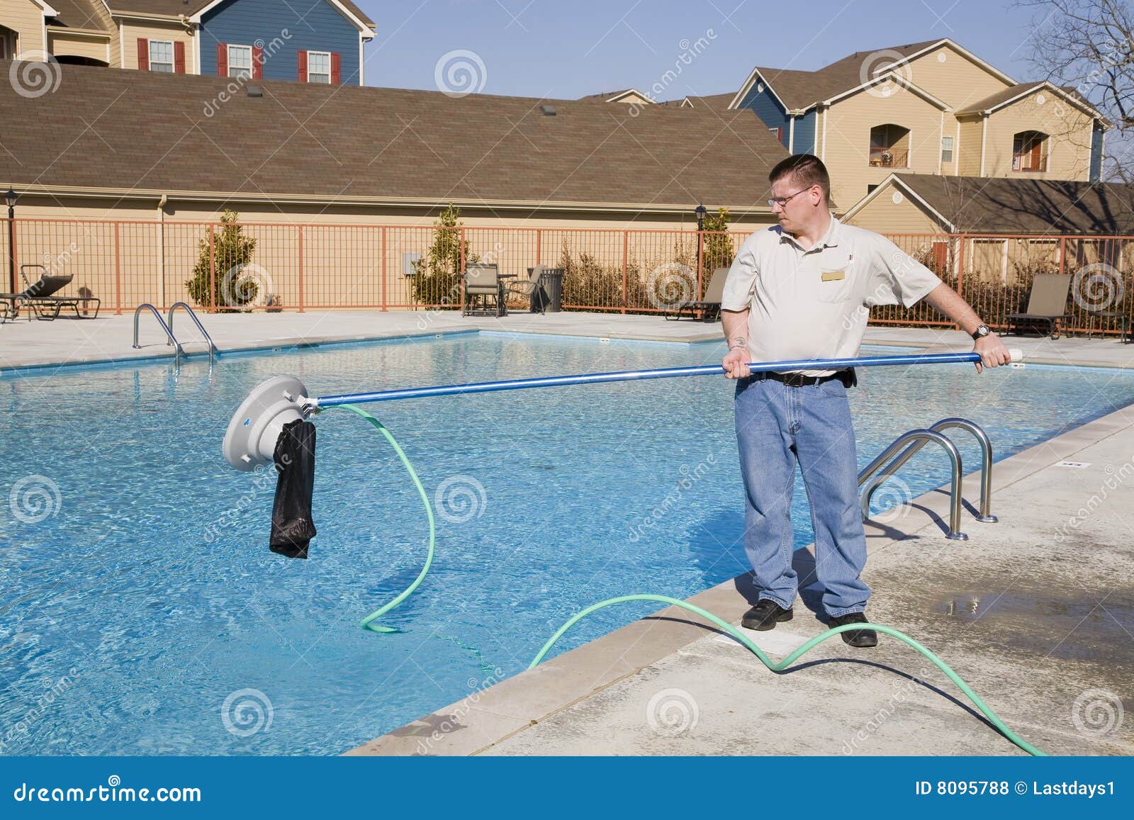 Swimming Pool service stock photo. Image of swimming, cleaning - 8095788