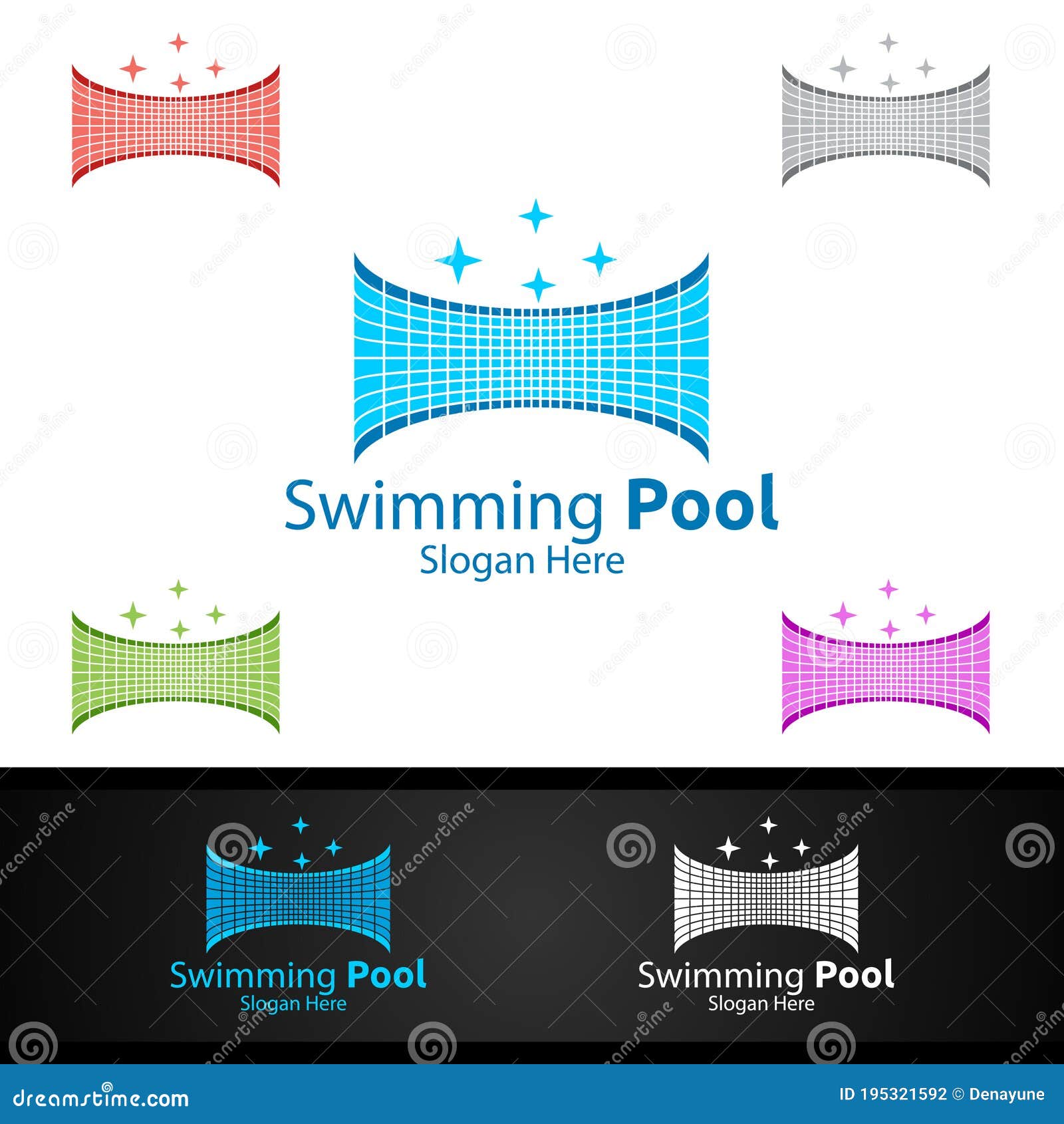 Swimming Pool Service Logo with Cleaning Pool and Maintenance Concept ...