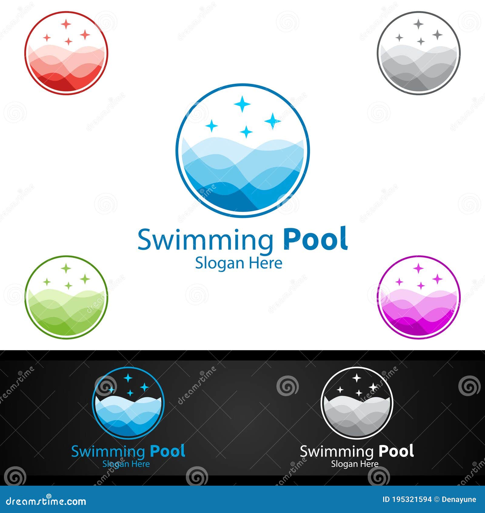 Swimming Pool Service Logo with Cleaning Pool and Maintenance Concept ...