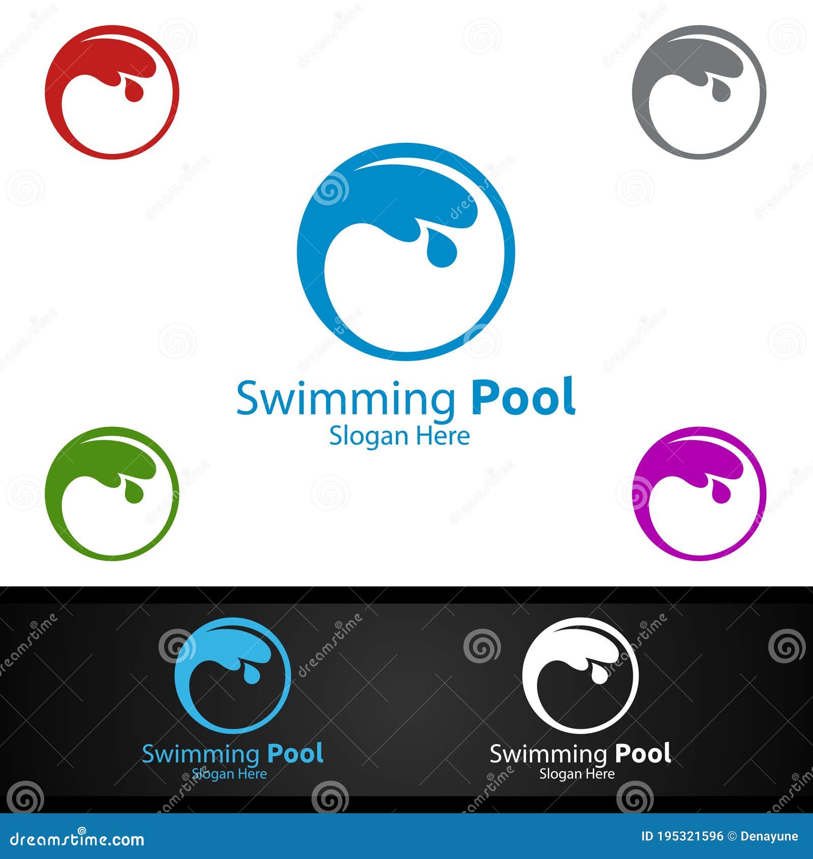 Swimming Pool Service Logo with Cleaning Pool and Maintenance Concept ...