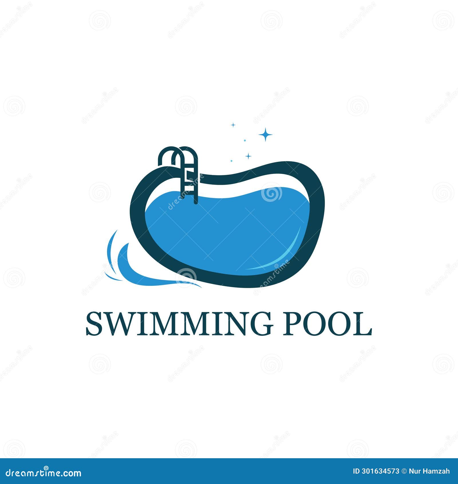 Swimming Pool Service Logo Template Stock Vector - Illustration of ...