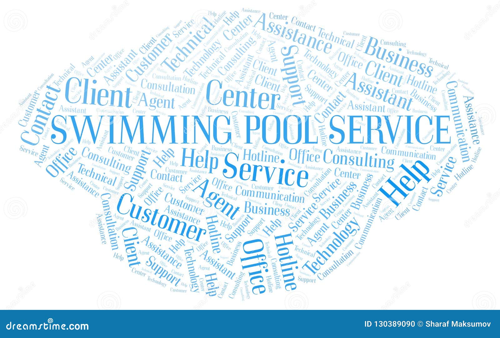 Swimming Pool Service Word Cloud. Stock Illustration - Illustration of ...