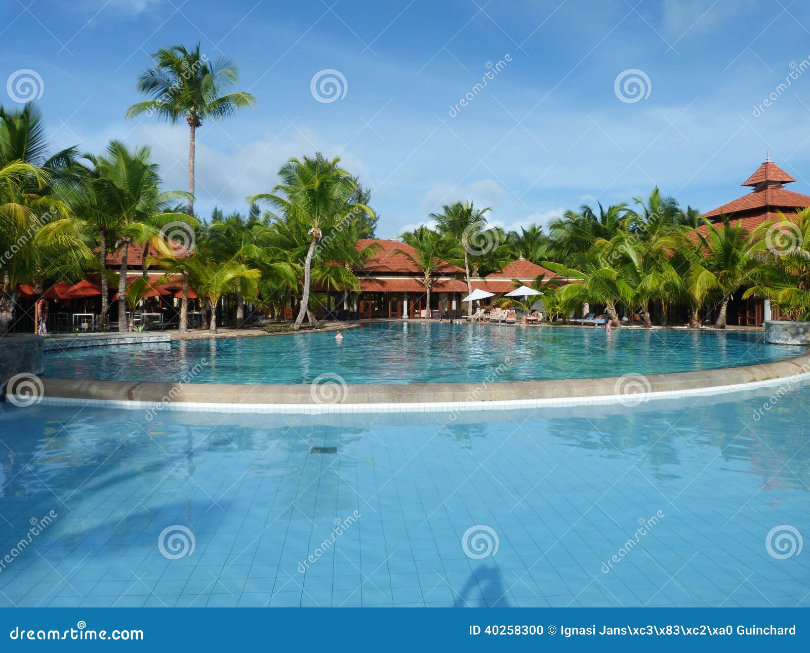 Swimming pool stock photo. Image of hotel, seychelles - 40258300