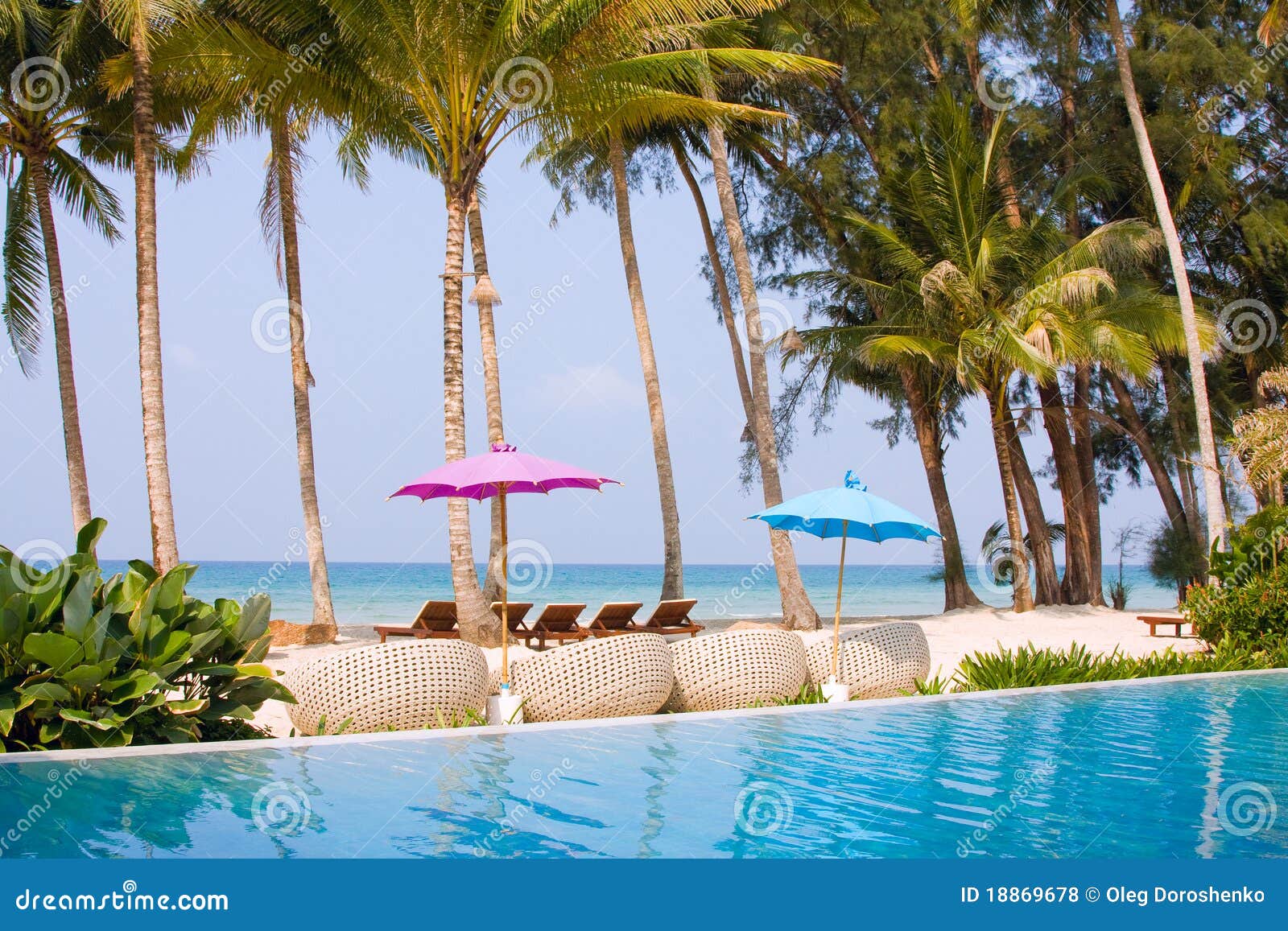 Swimming pool on the shore stock photo. Image of destination - 18869678