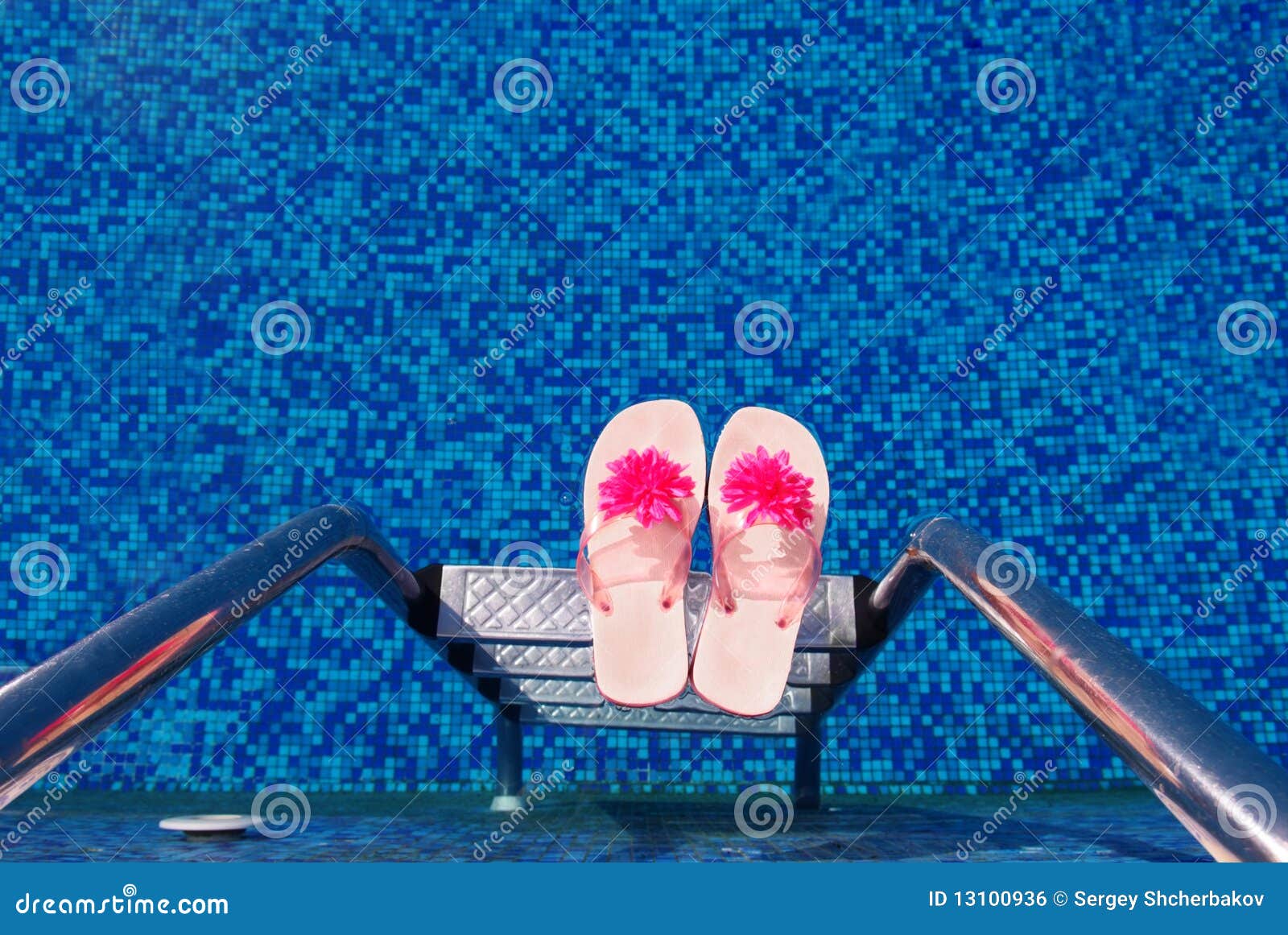 Swimming pool slippers stock photo. Image of resort, outdoors - 13100936