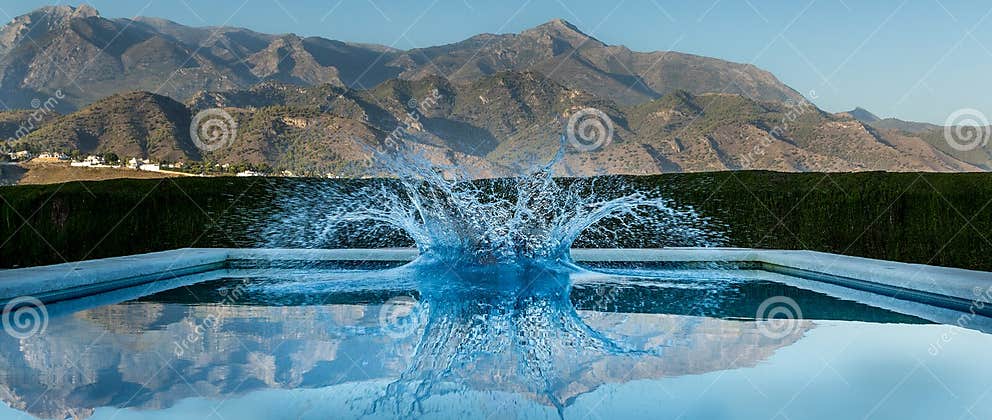 Swimming pool splash stock photo. Image of splash, droplets - 43333162