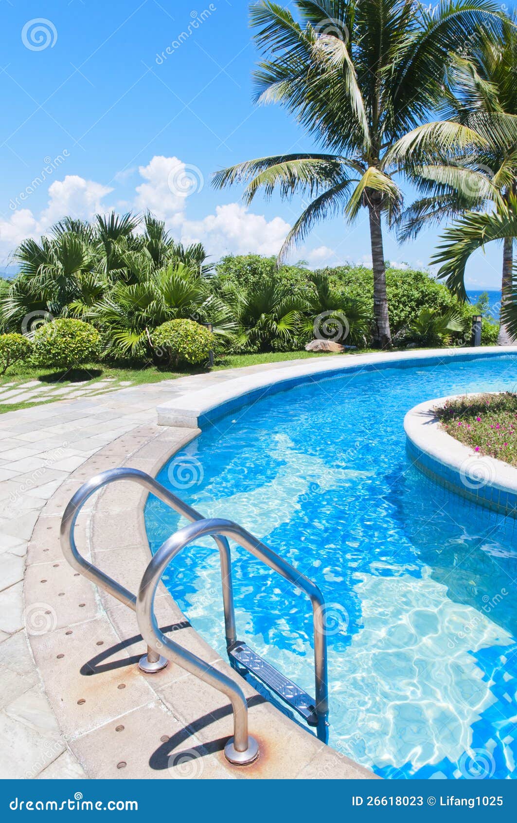 Swimming pool stair stock image. Image of outdoor, family - 26618023