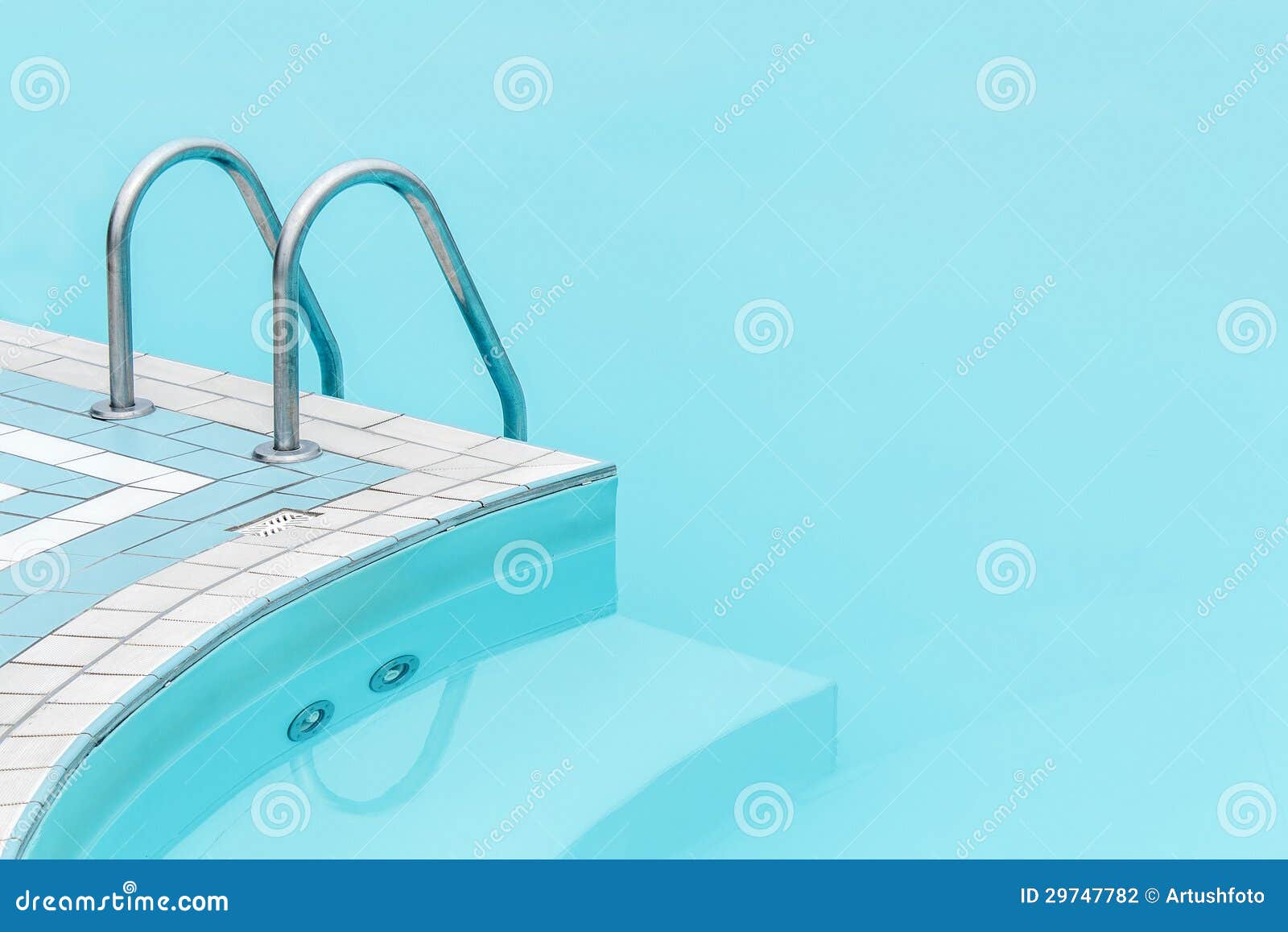 Swimming Pool with Stair Close Up Stock Photo - Image of stairs, aqua ...