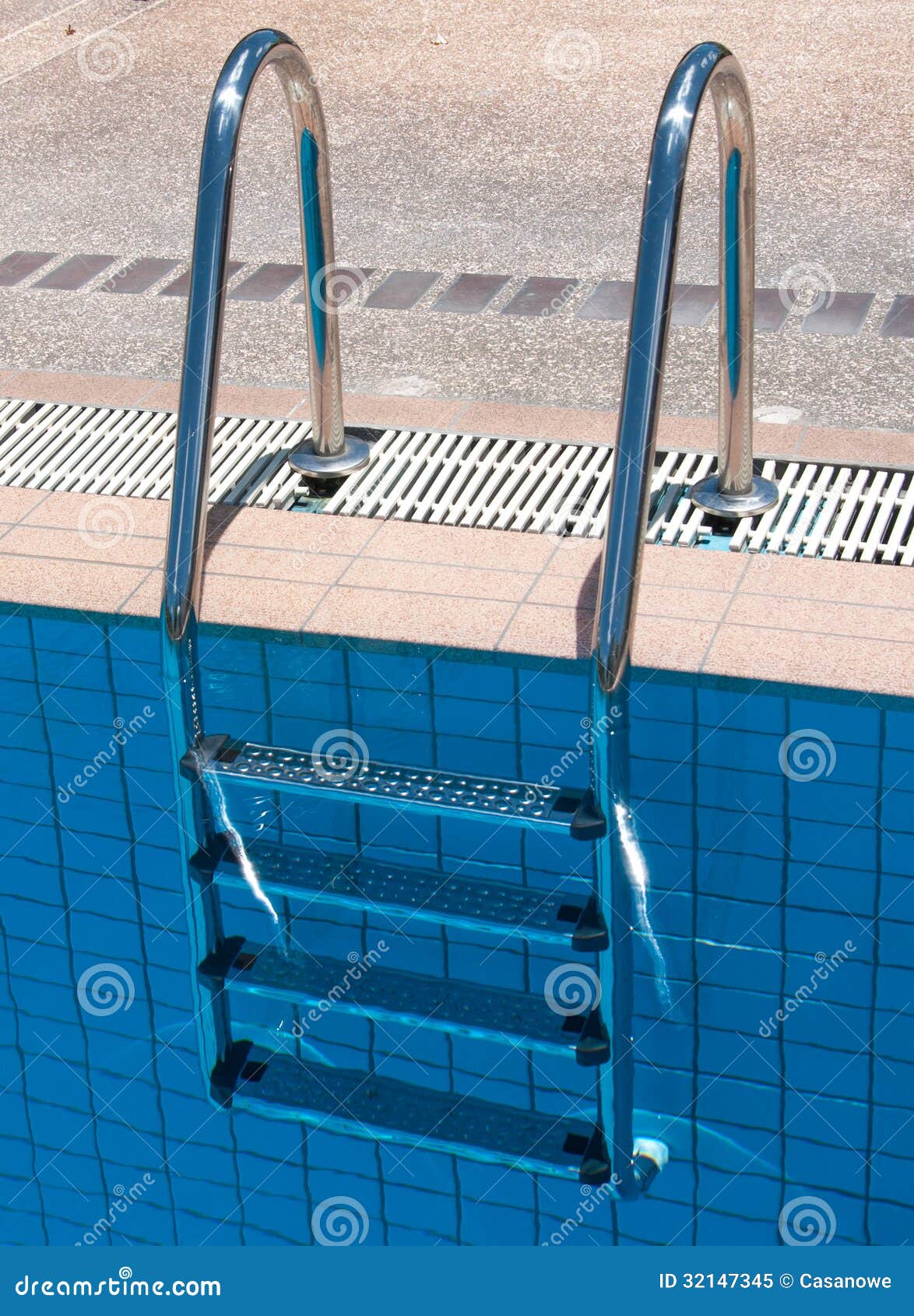 Swimming Pool with Stair at Sport Center Stock Image - Image of stripes ...