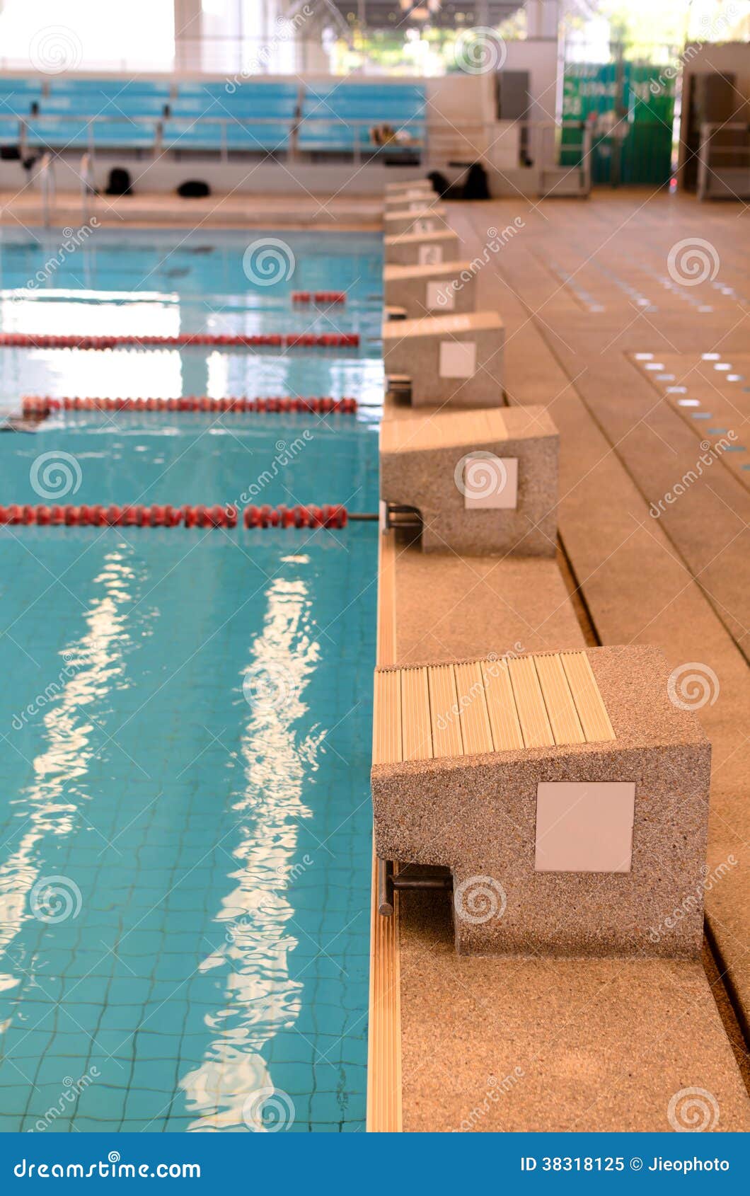 Swimming Pool with stair. stock image. Image of steel - 38318125