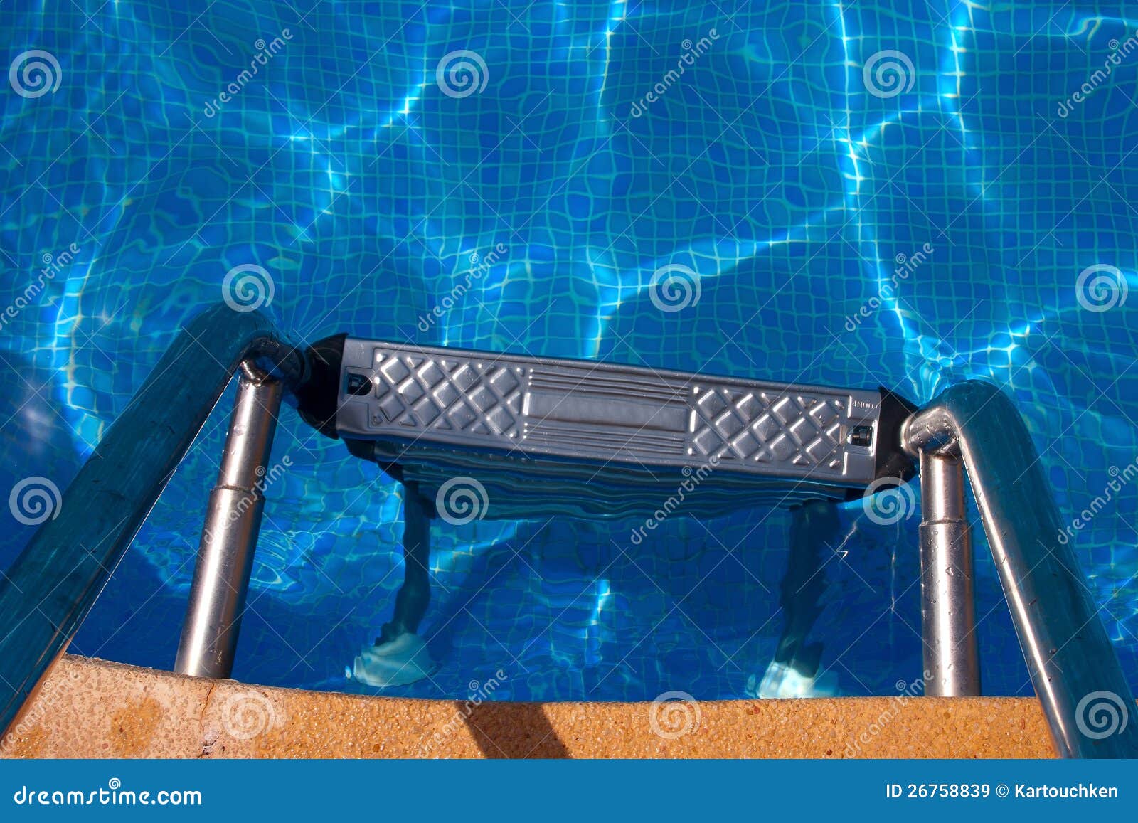 Swimming Pool Staircase - 2 Stock Image - Image of lifestyle ...