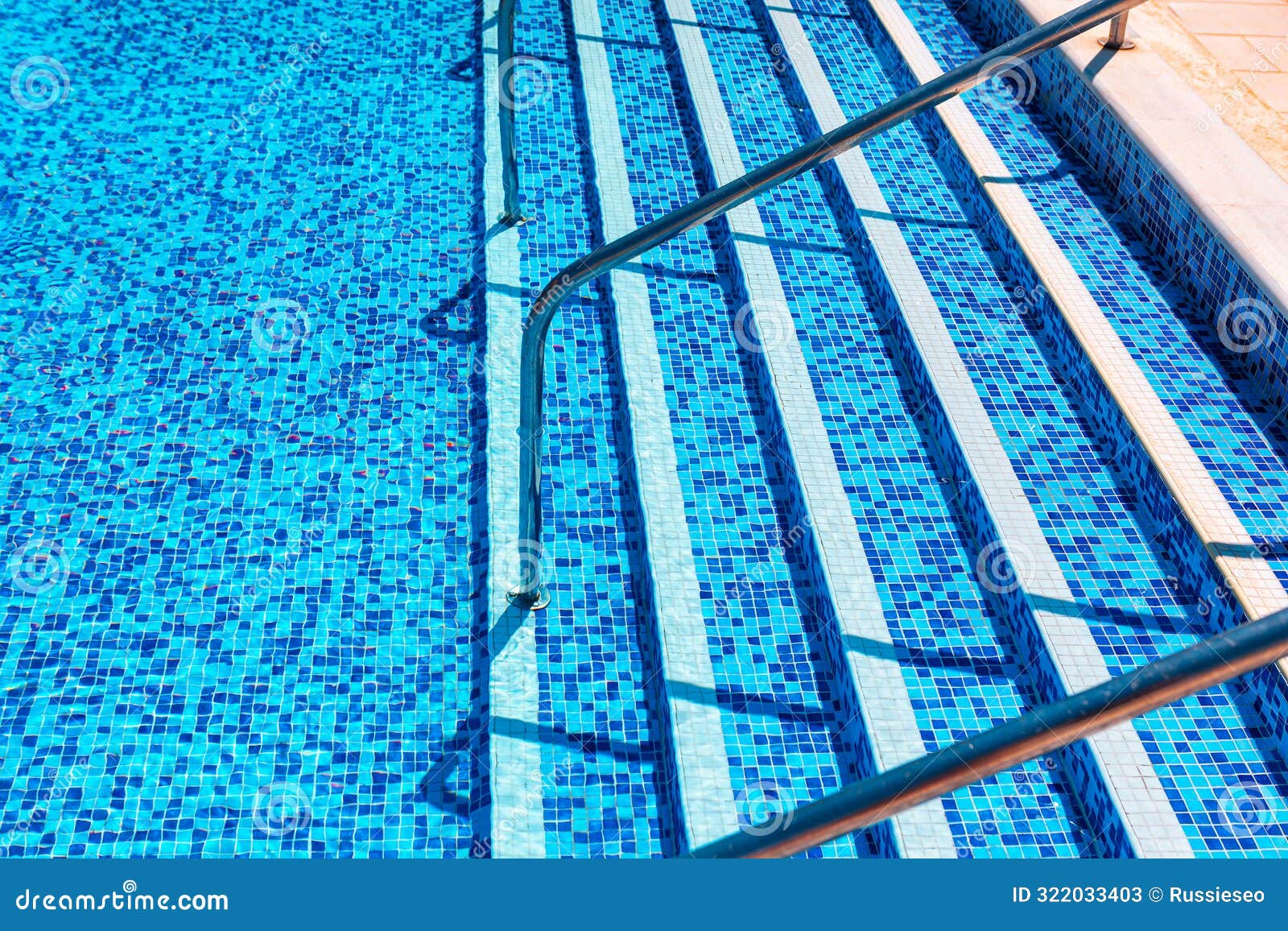 Swimming Pool with Staircase and a Ladder Stock Image - Image of ...