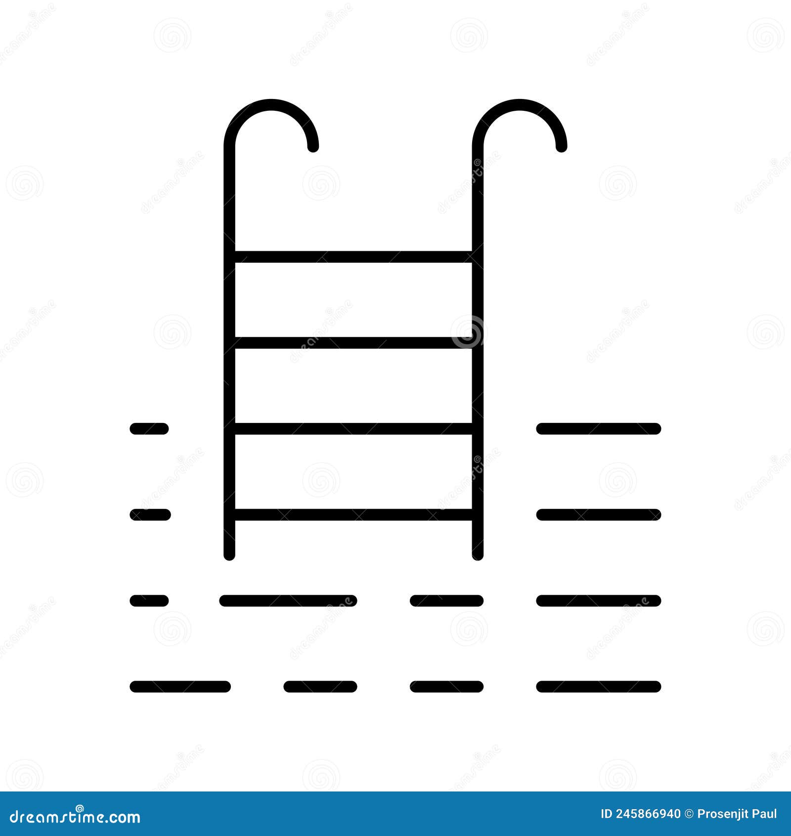 Swimming Pool Stairs Icon Vector Stock Vector - Illustration of sport ...