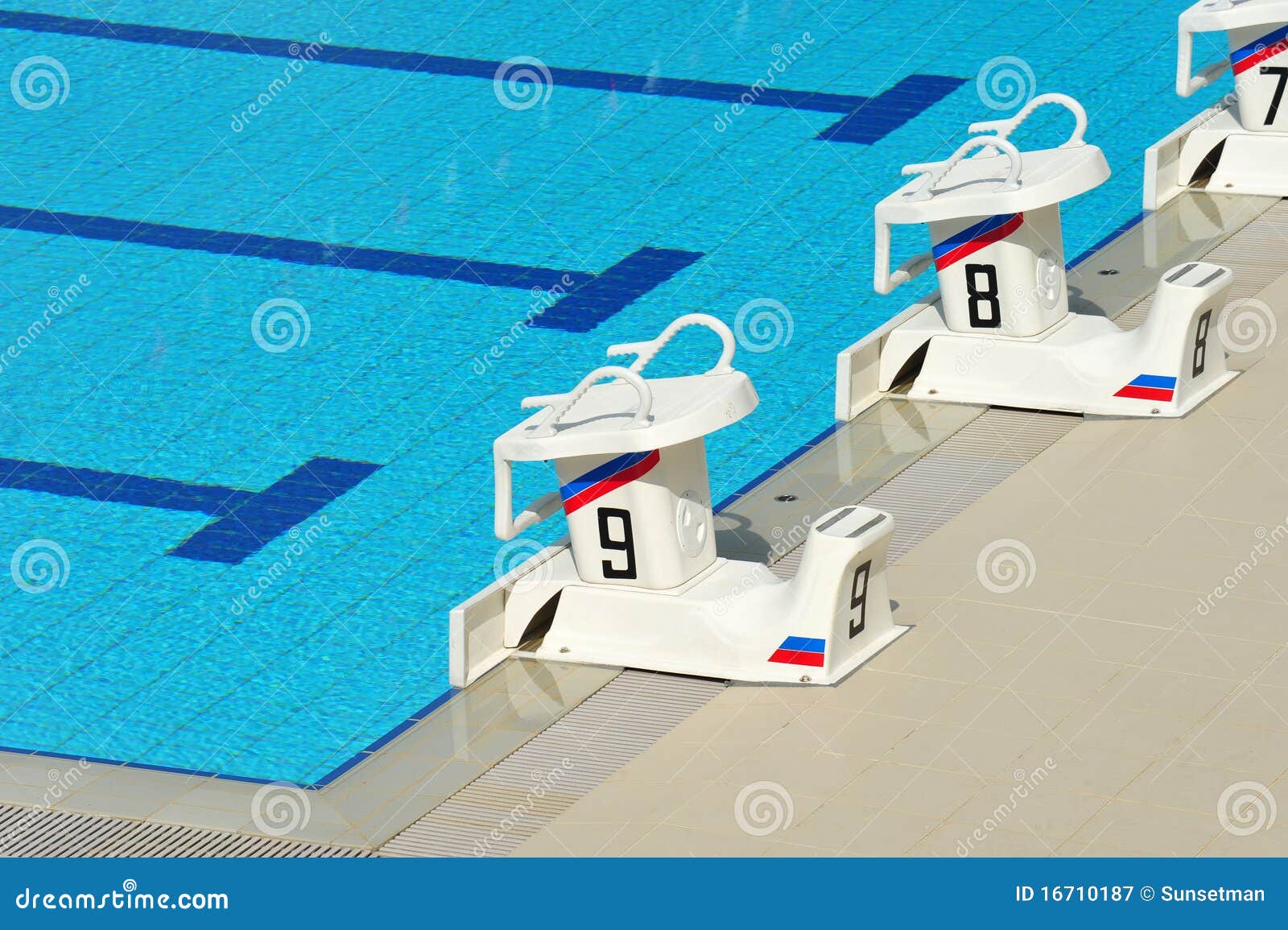Swimming Pool Starting Block Stock Image - Image of exercise, care ...