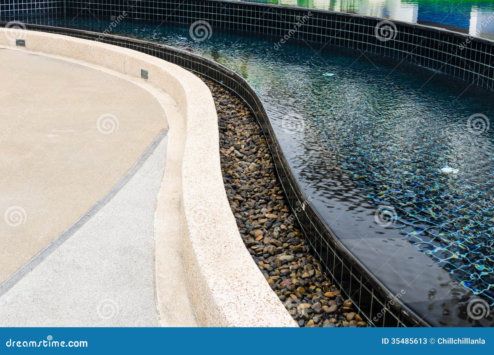 Swimming Pool with Stone Edge Stock Image - Image of swimming, pool ...