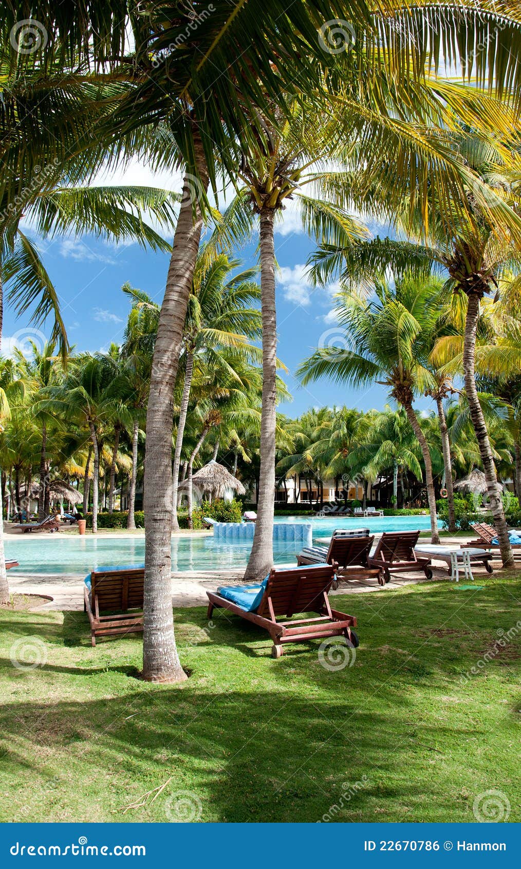 Swimming Pool with Sunbeds at Luxury Hotel Stock Photo - Image of coast ...