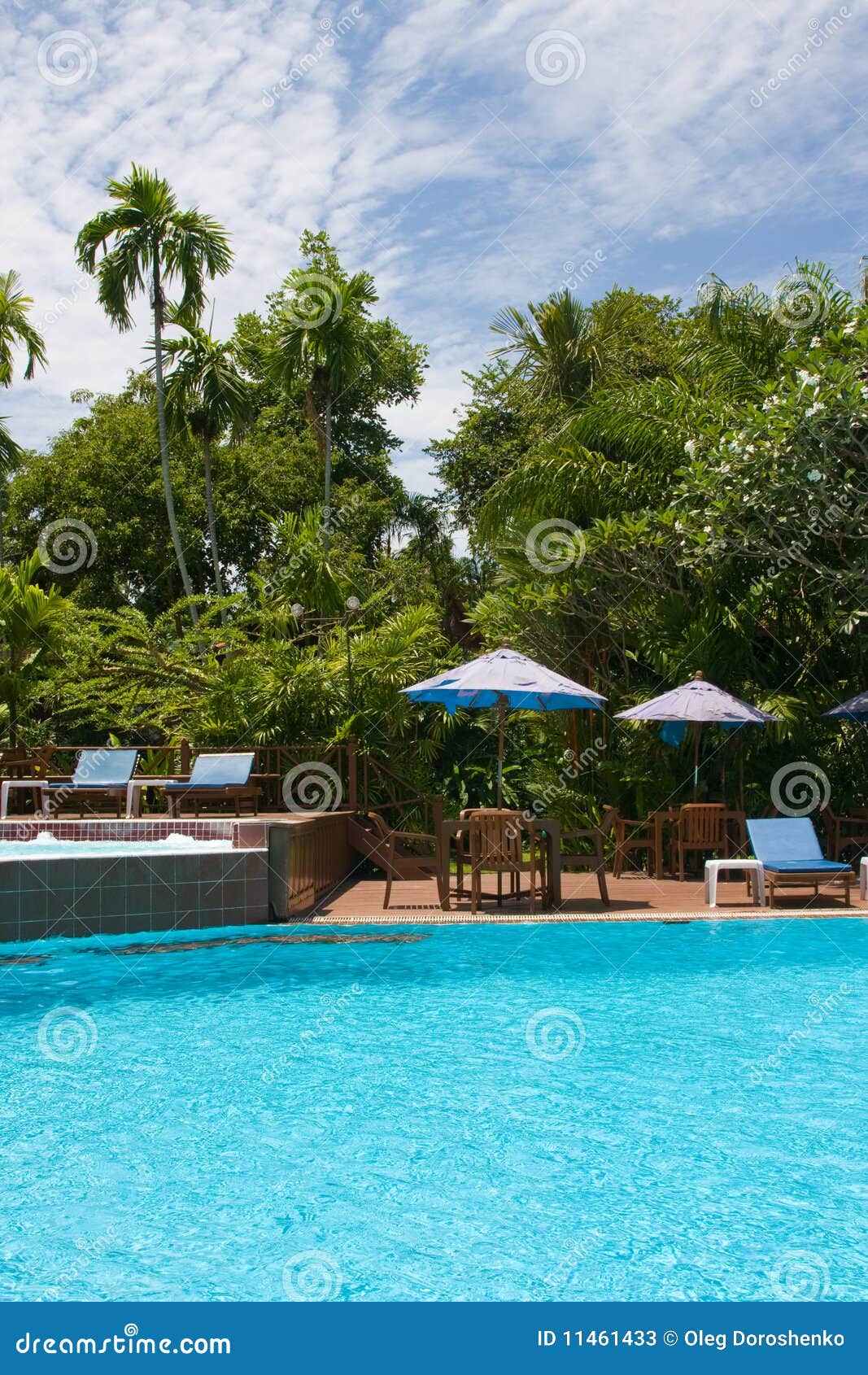 Swimming Pool on a Sunny Day. Stock Image - Image of summer, honeymoon ...
