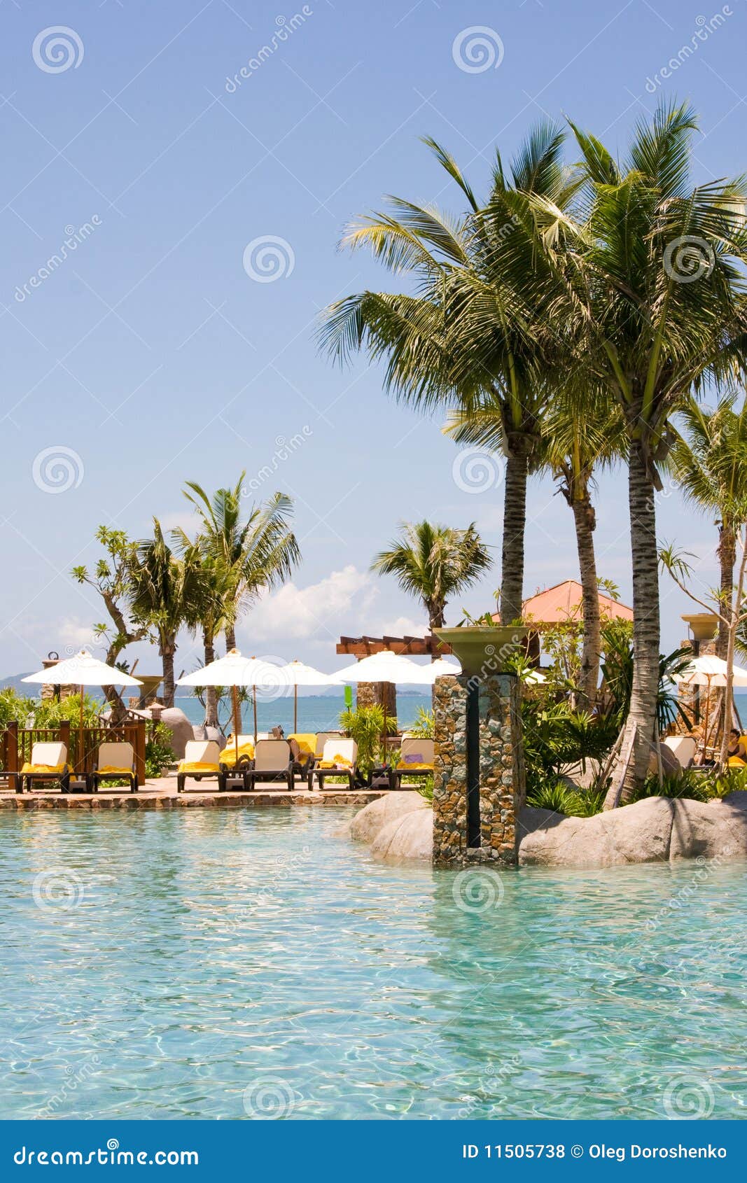 Swimming Pool on a Sunny Day. Stock Photo - Image of pattaya, beach ...