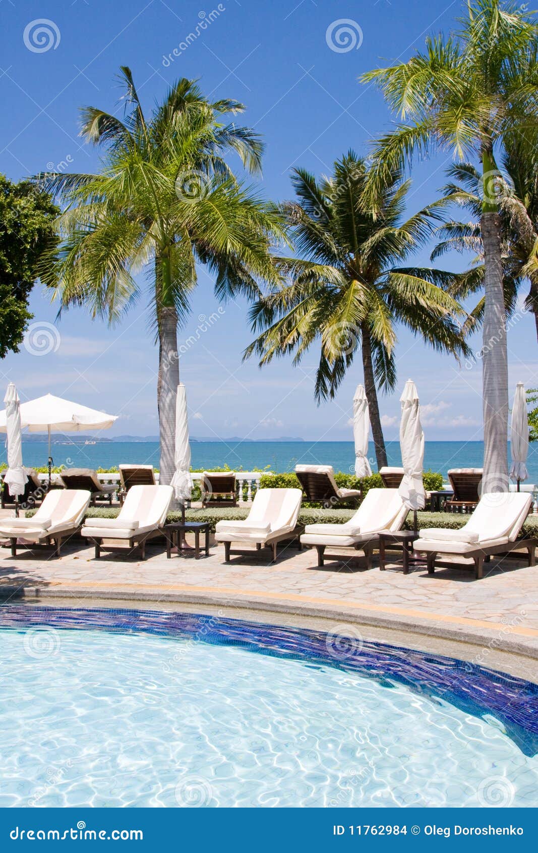 Swimming Pool on a Sunny Day. Stock Photo - Image of honeymoon, summer ...