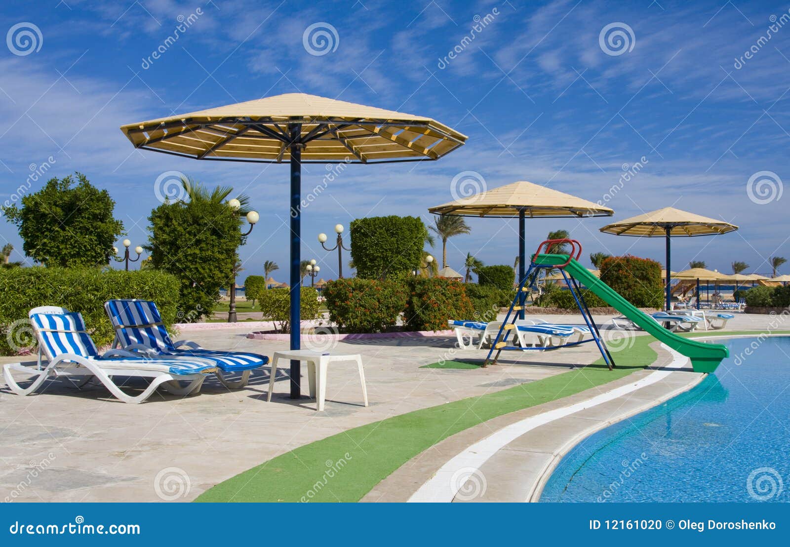 Swimming Pool on a Sunny Day. Stock Photo - Image of beautiful, climate ...