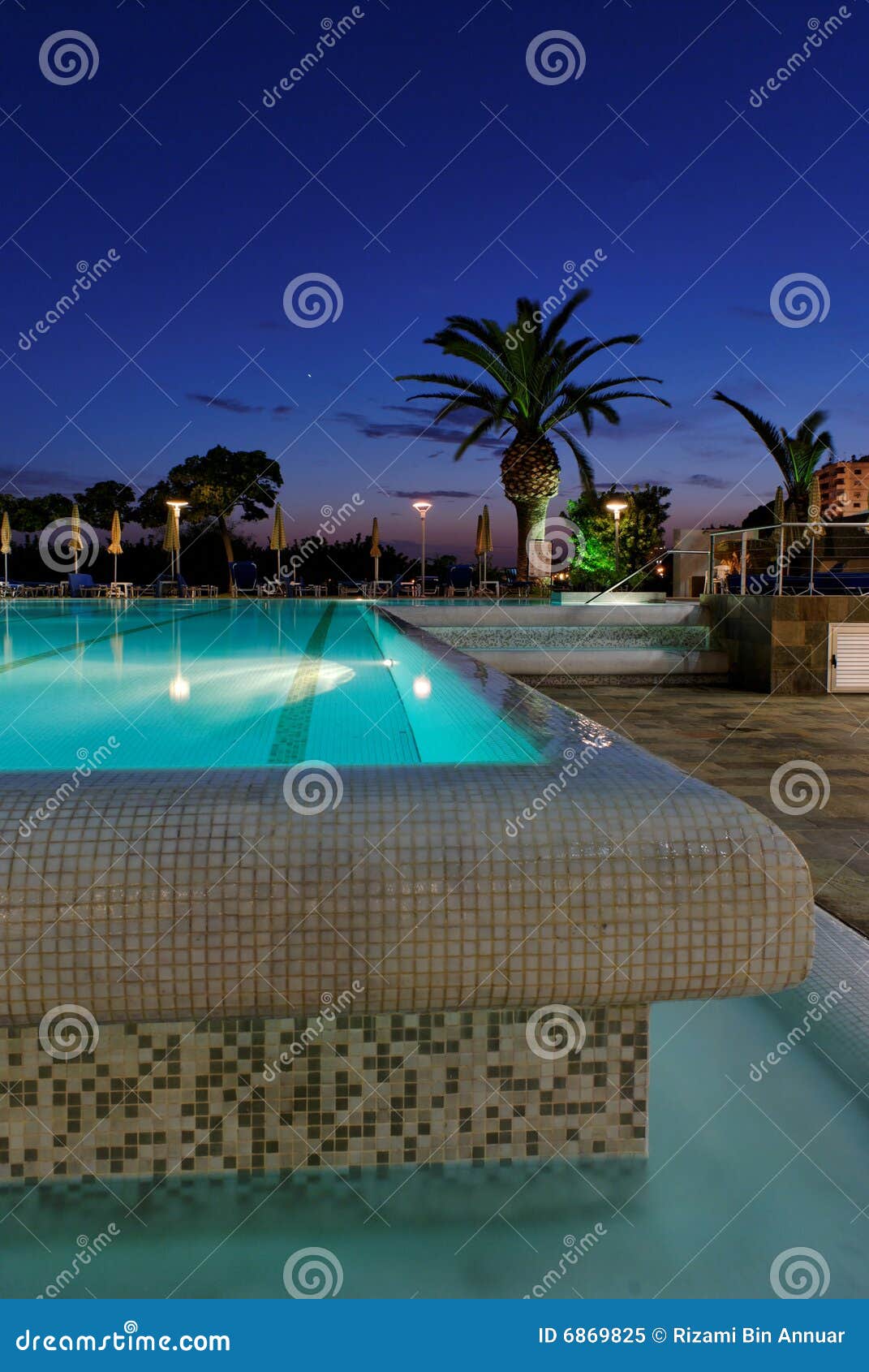 Swimming Pool & Sunset stock image. Image of serenity - 6869825