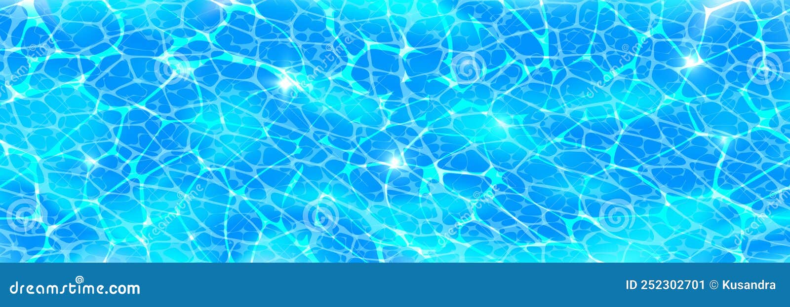 Swimming Pool Surface Top View Horizontal Background with Sunlight ...