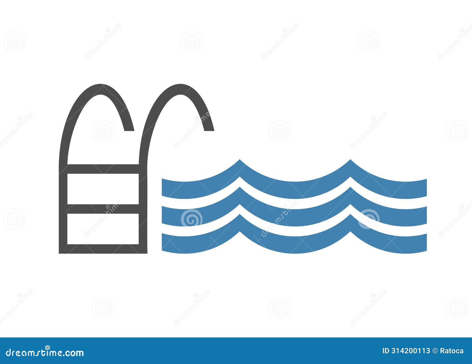 Swimming pool symbol stock vector. Illustration of ladder - 314200113
