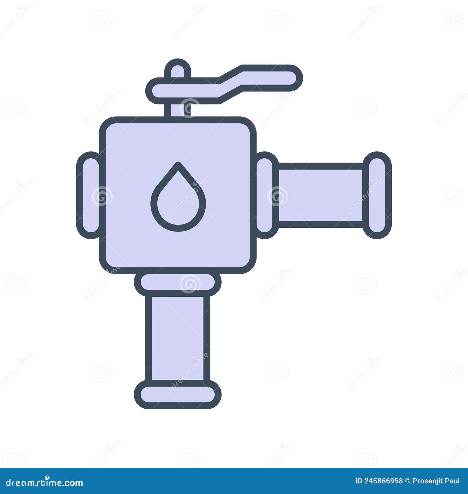 Swimming pool tap icon stock vector. Illustration of isolated - 245866958