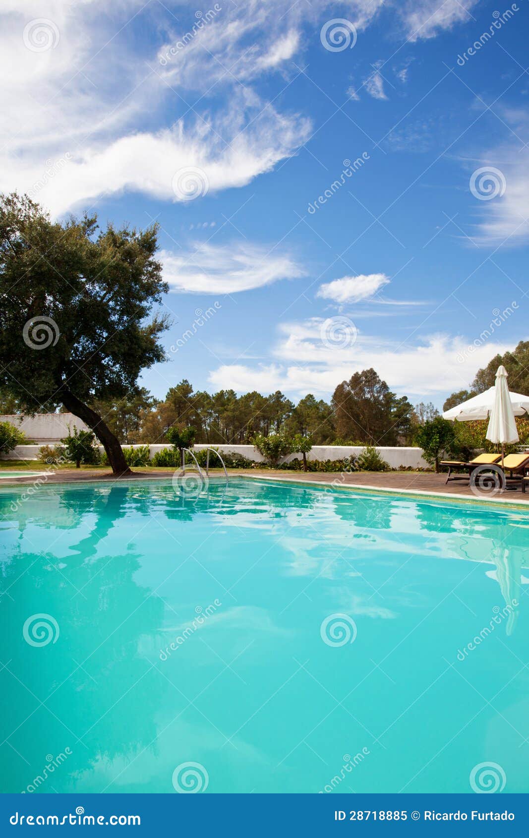 Swimming pool terrace stock image. Image of romantic - 28718885