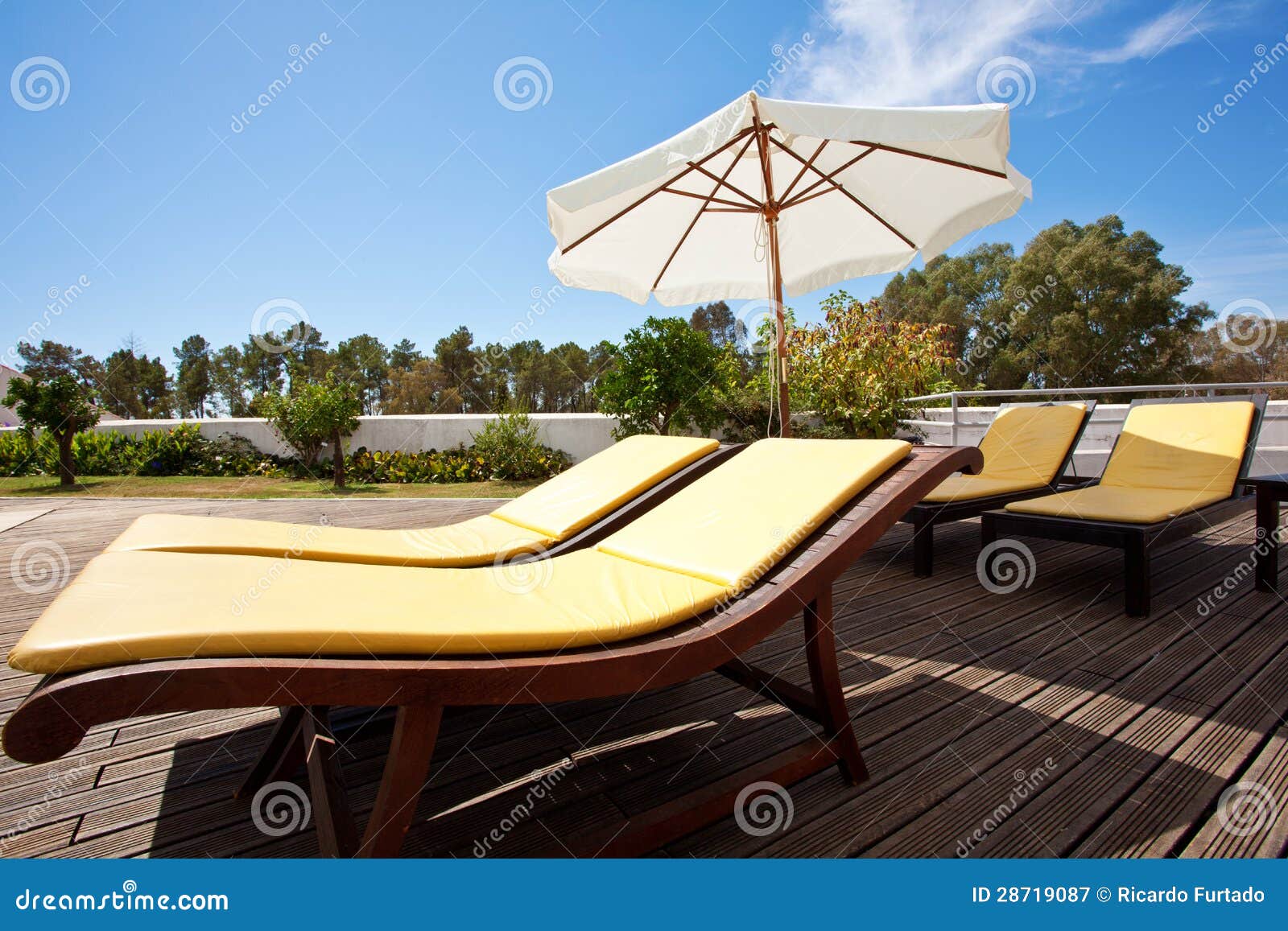 Swimming pool terrace stock image. Image of shade, summer - 28719087
