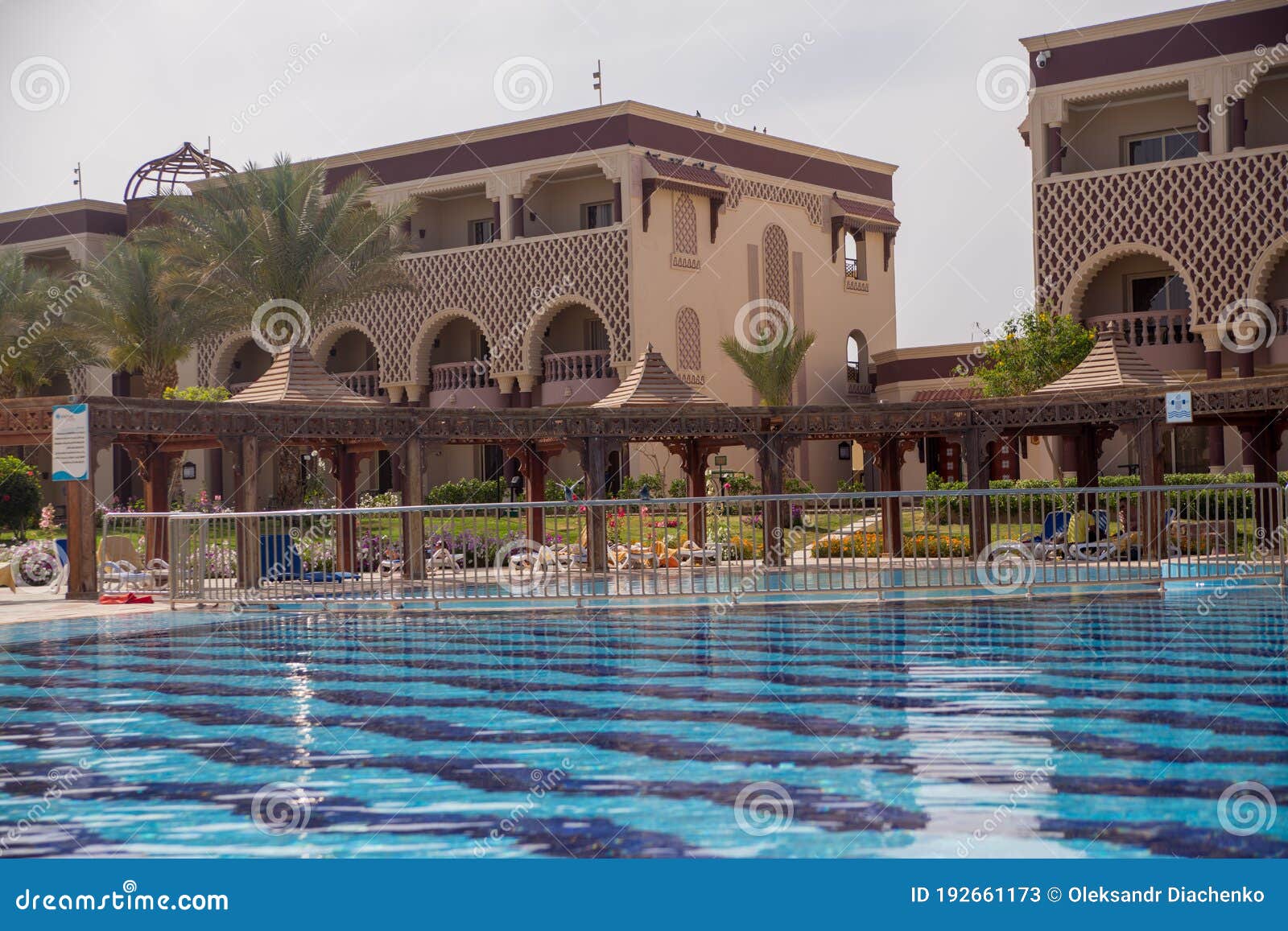 Swimming Pool on the Territory of Egyptian Hotel Editorial Stock Photo ...