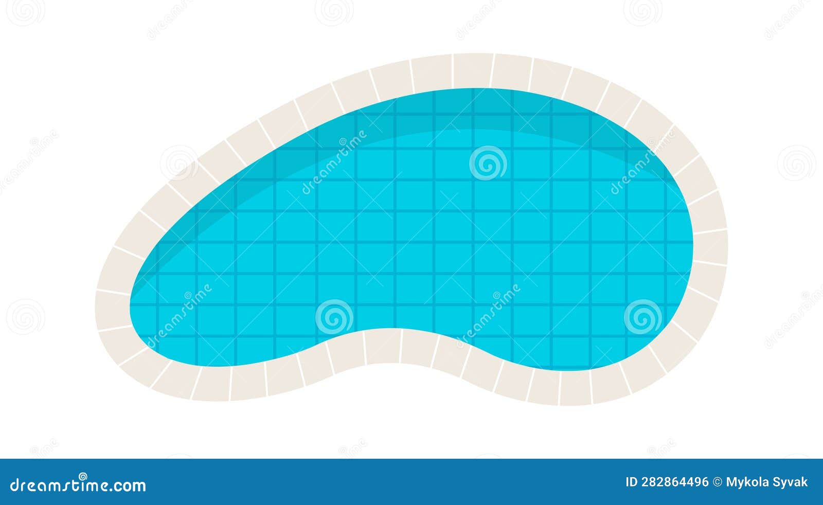 Swimming Pool Top View stock vector. Illustration of poolside - 282864496