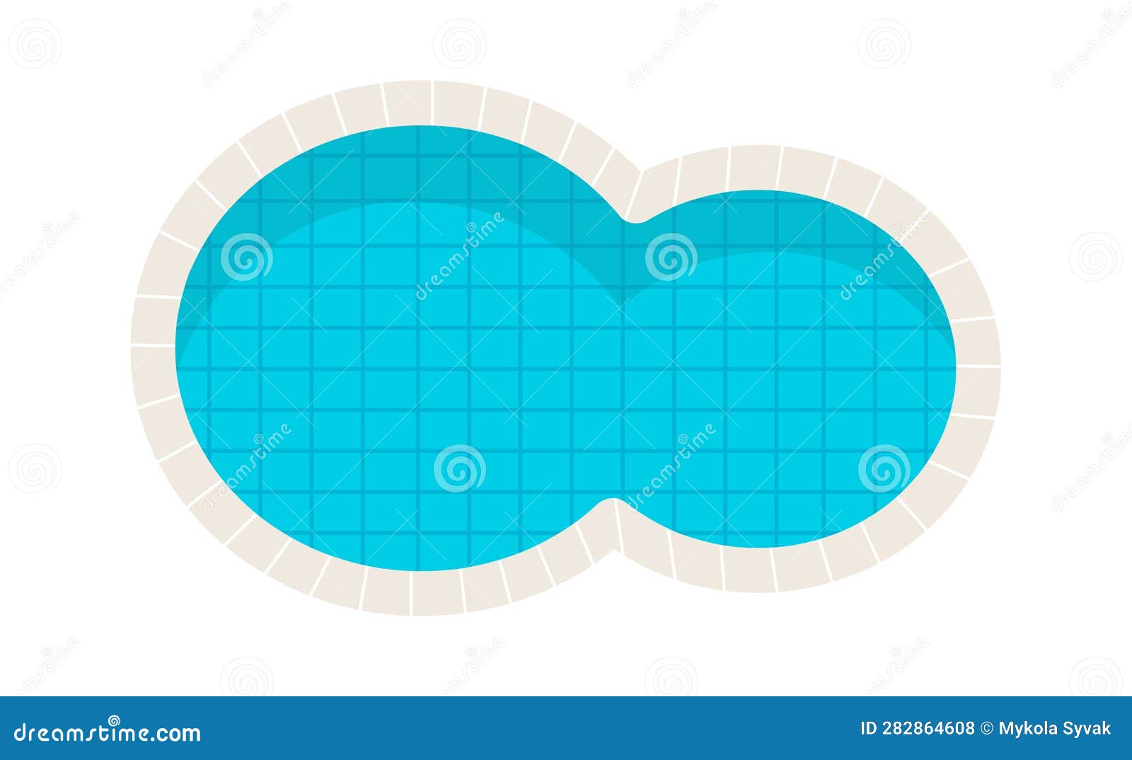 Swimming Pool Top View stock vector. Illustration of surface - 282864608