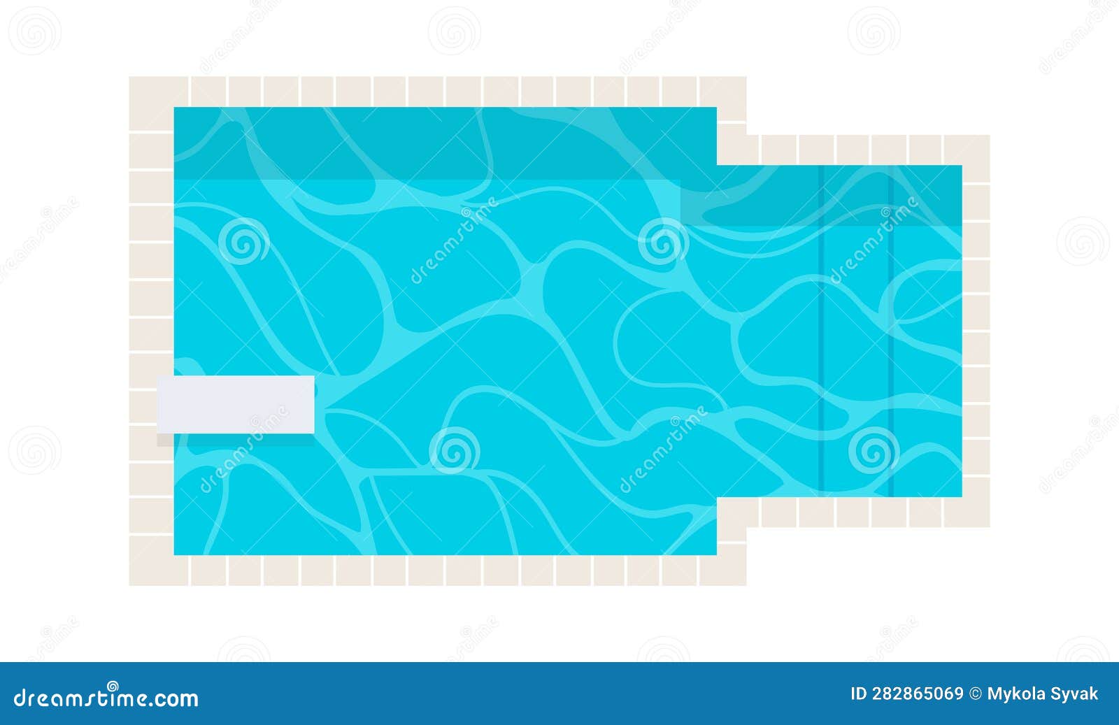 Swimming Pool Top View stock vector. Illustration of surface - 282865069