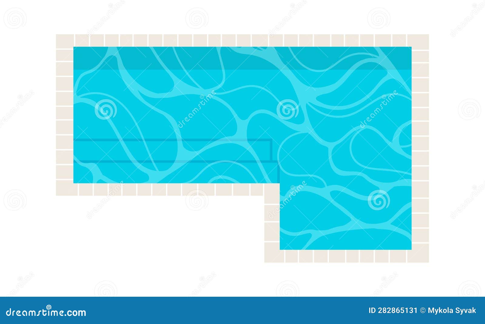 Swimming Pool Top View stock vector. Illustration of pool - 282865131
