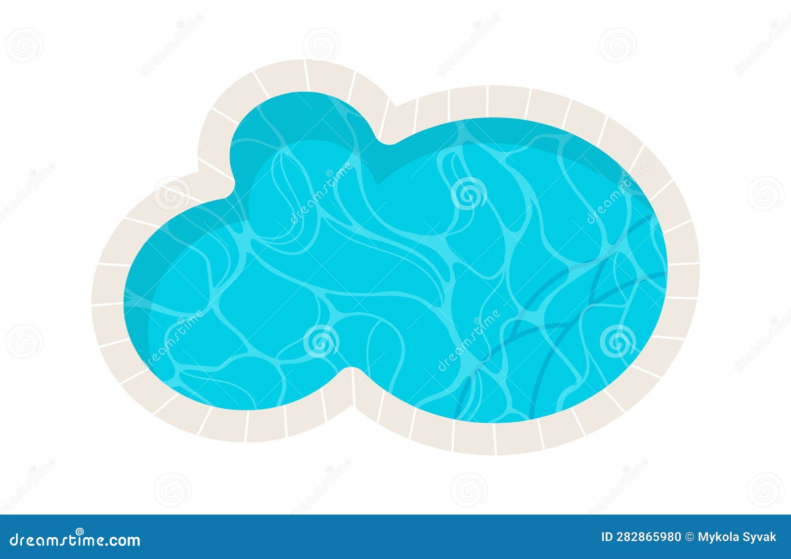 Swimming Pool Top View stock vector. Illustration of pool - 282865980