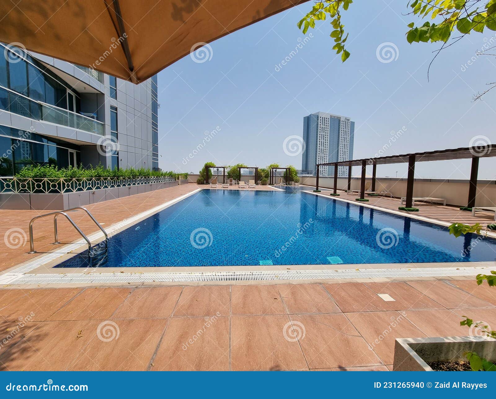 Swimming pool tower stock photo. Image of home, vacation - 231265940