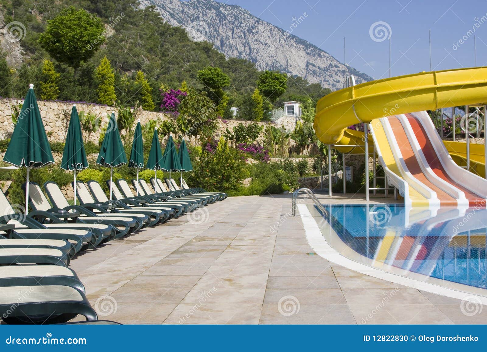 Swimming pool in Turkey stock photo. Image of investment - 12822830