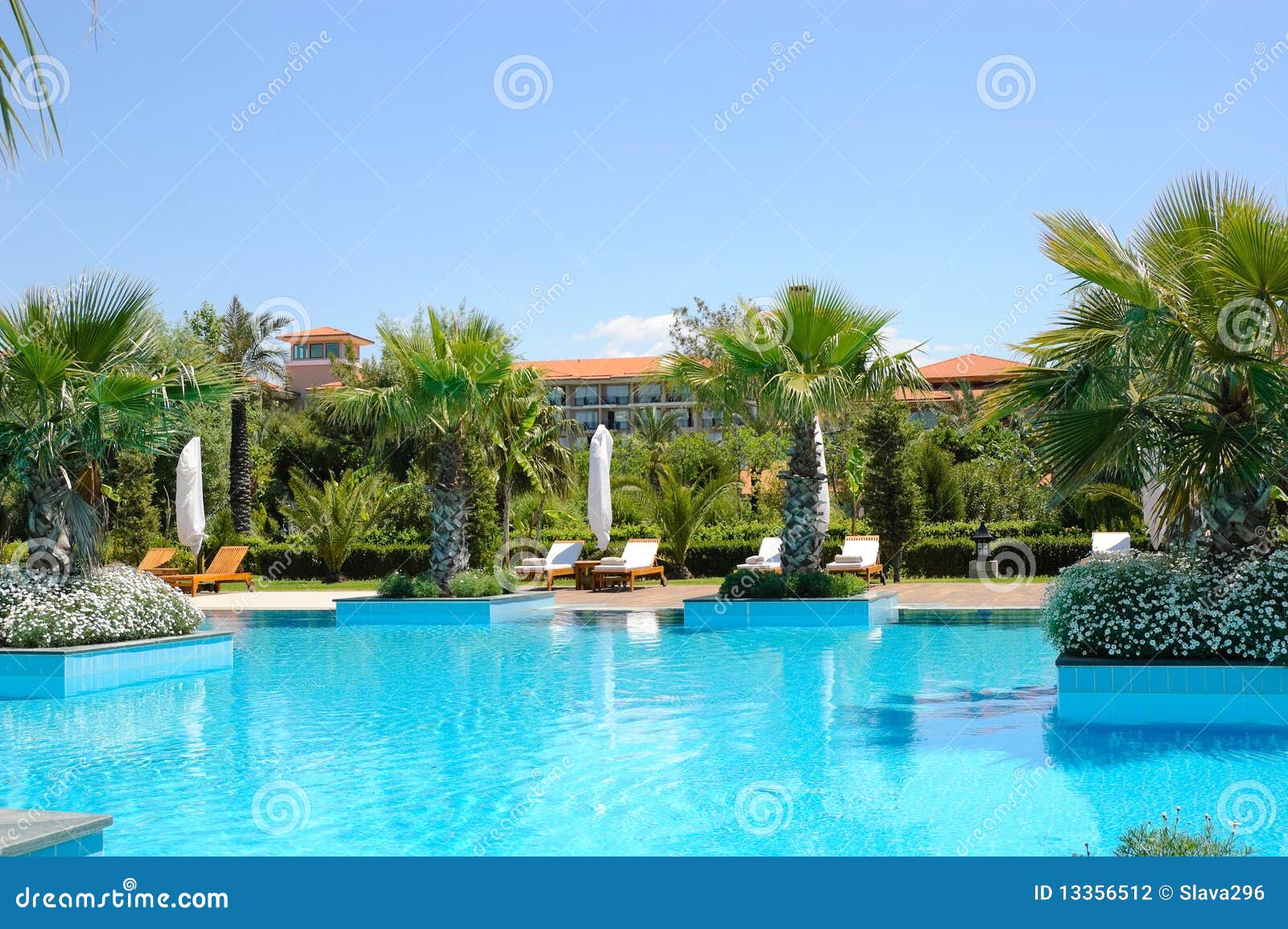 Swimming Pool at Turkish Hotel Stock Photo - Image of luxurious, design ...