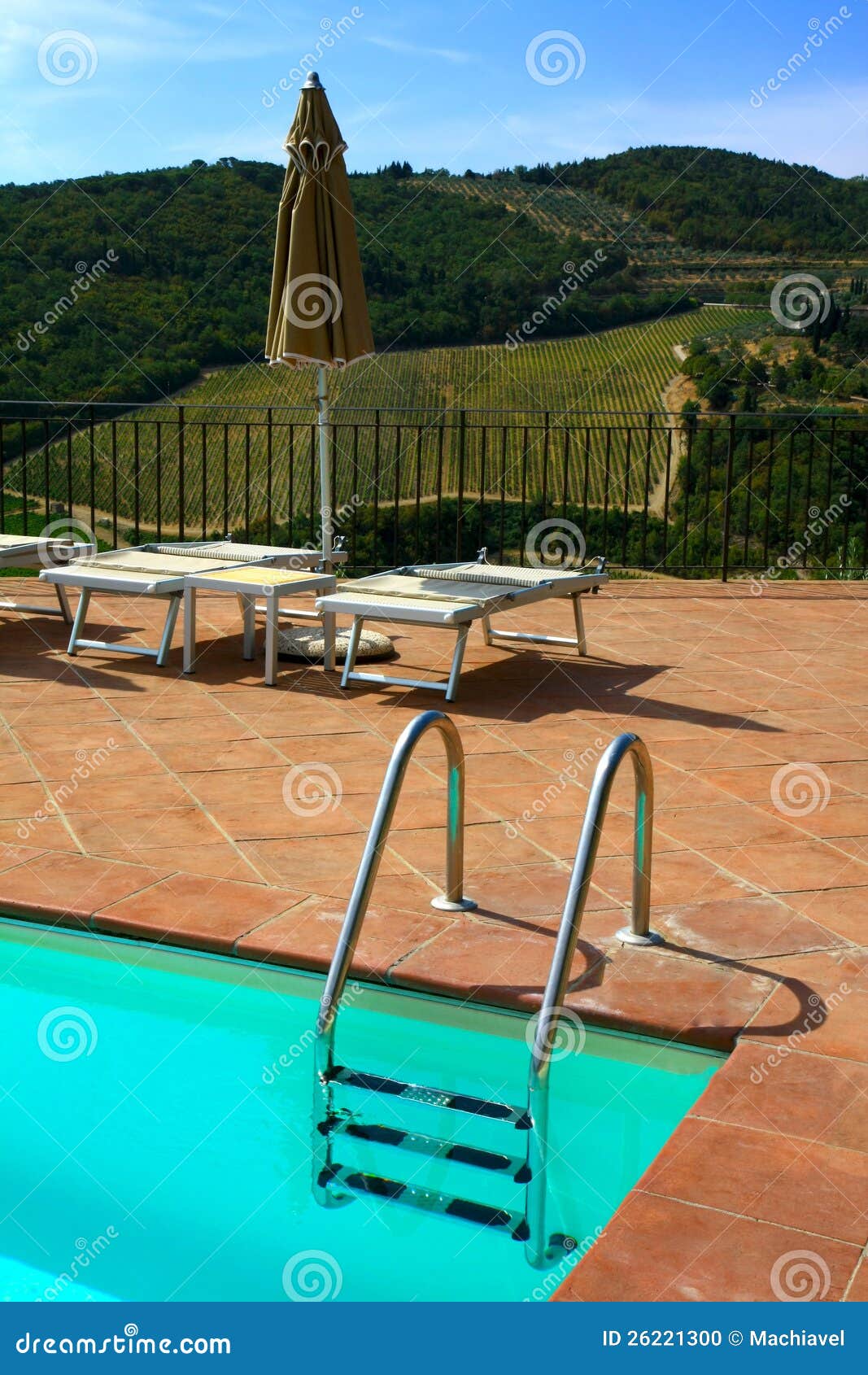Swimming-pool in Tuscany stock photo. Image of holidays - 26221300