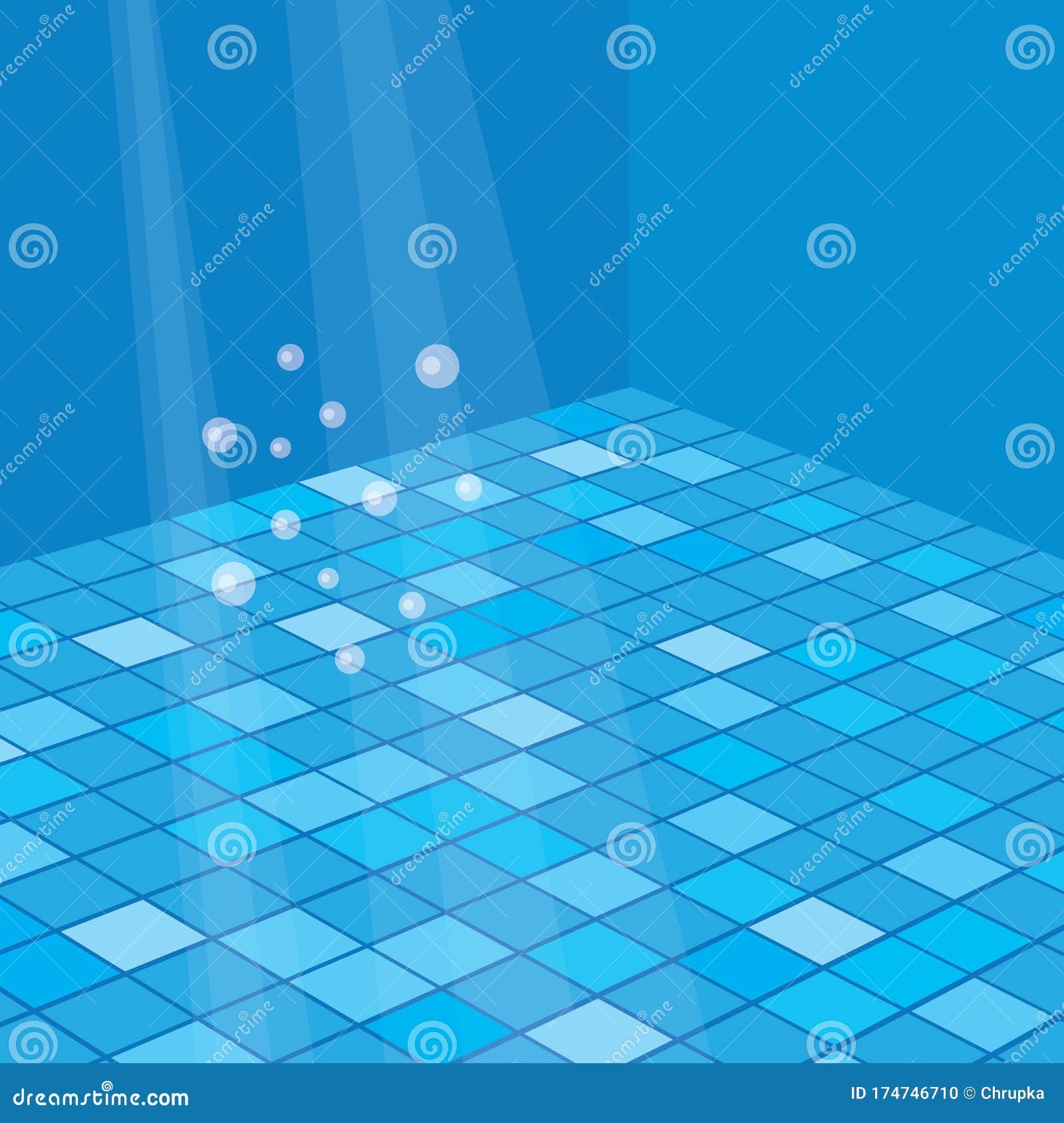 Swimming pool under water stock vector. Illustration of happy - 174746710