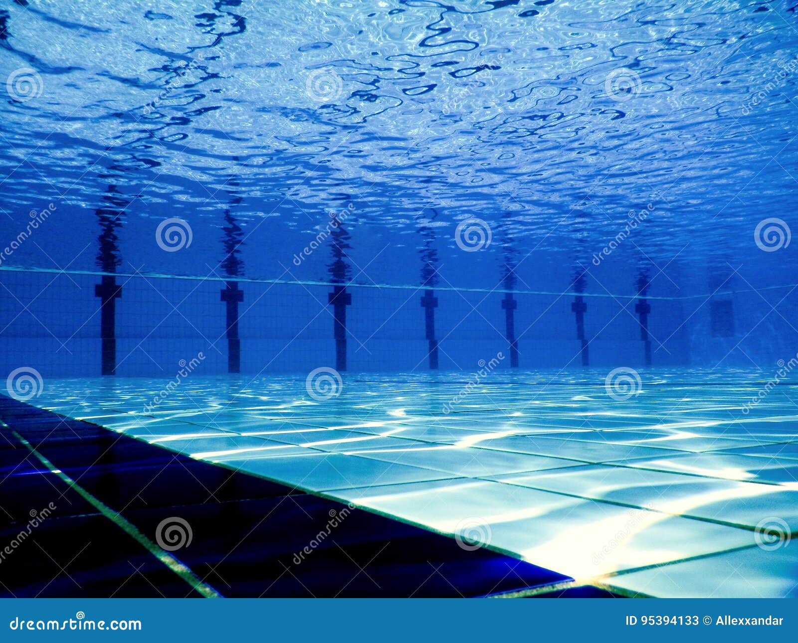Swimming pool underwater. stock image. Image of swimming - 95394133