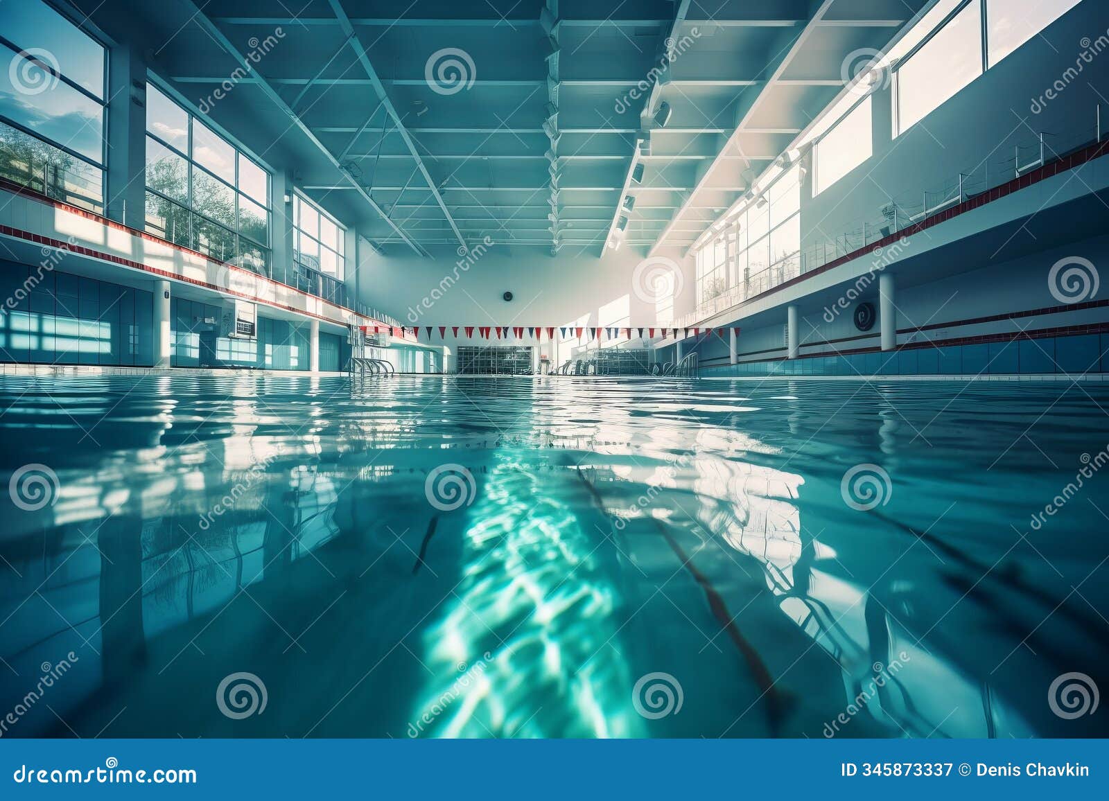 Swimming Pool from Underwater, Shot from Inside the Pool Stock Image ...
