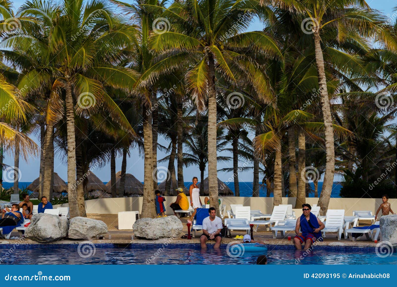 Swimming pool editorial image. Image of resort, mexico - 42093195