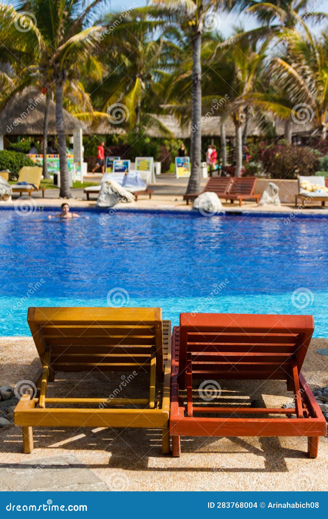 Pool chairs editorial stock image. Image of sunlight - 283768004
