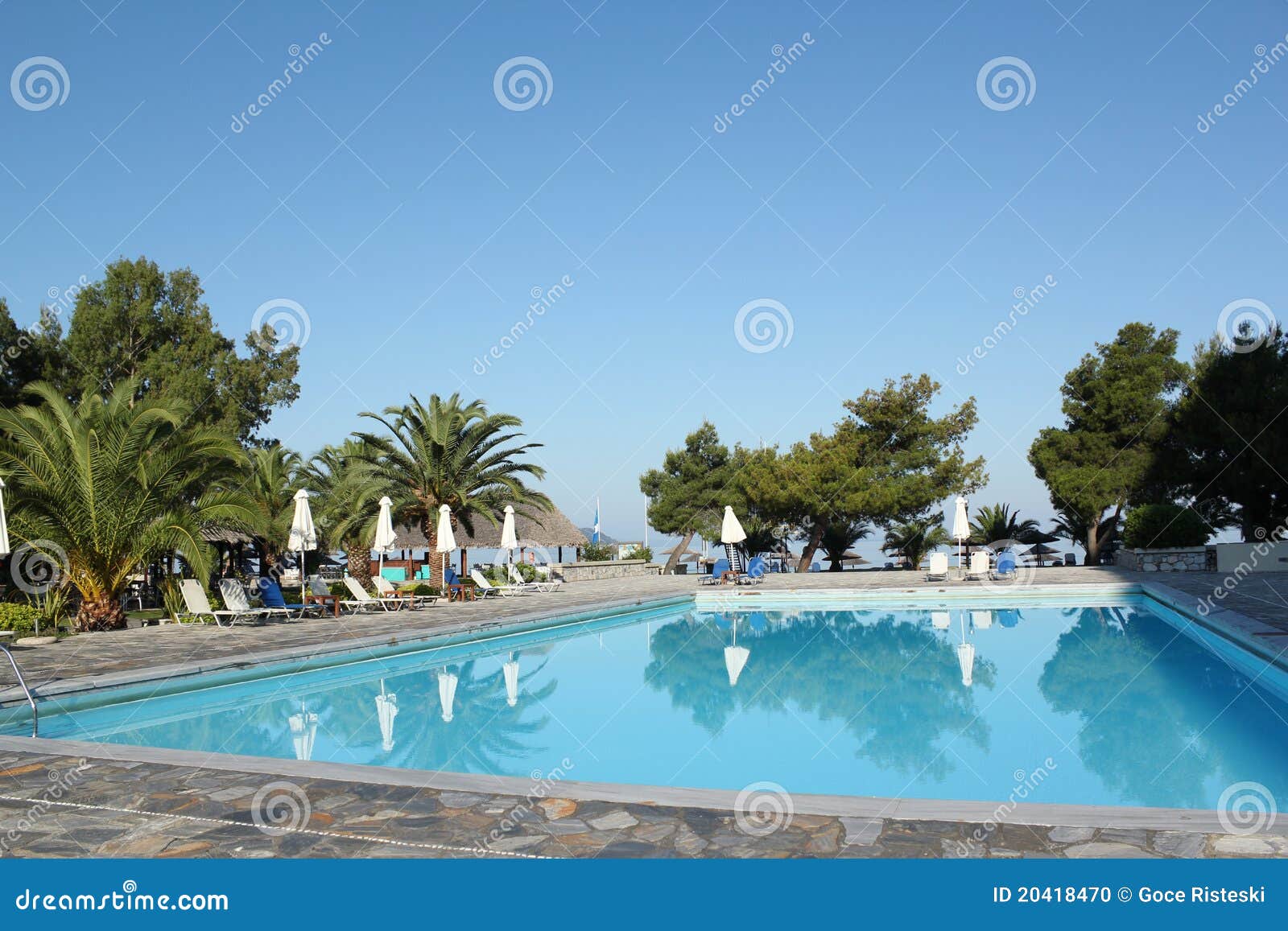Swimming Pool Vacation Scene Stock Photo - Image of recreation ...