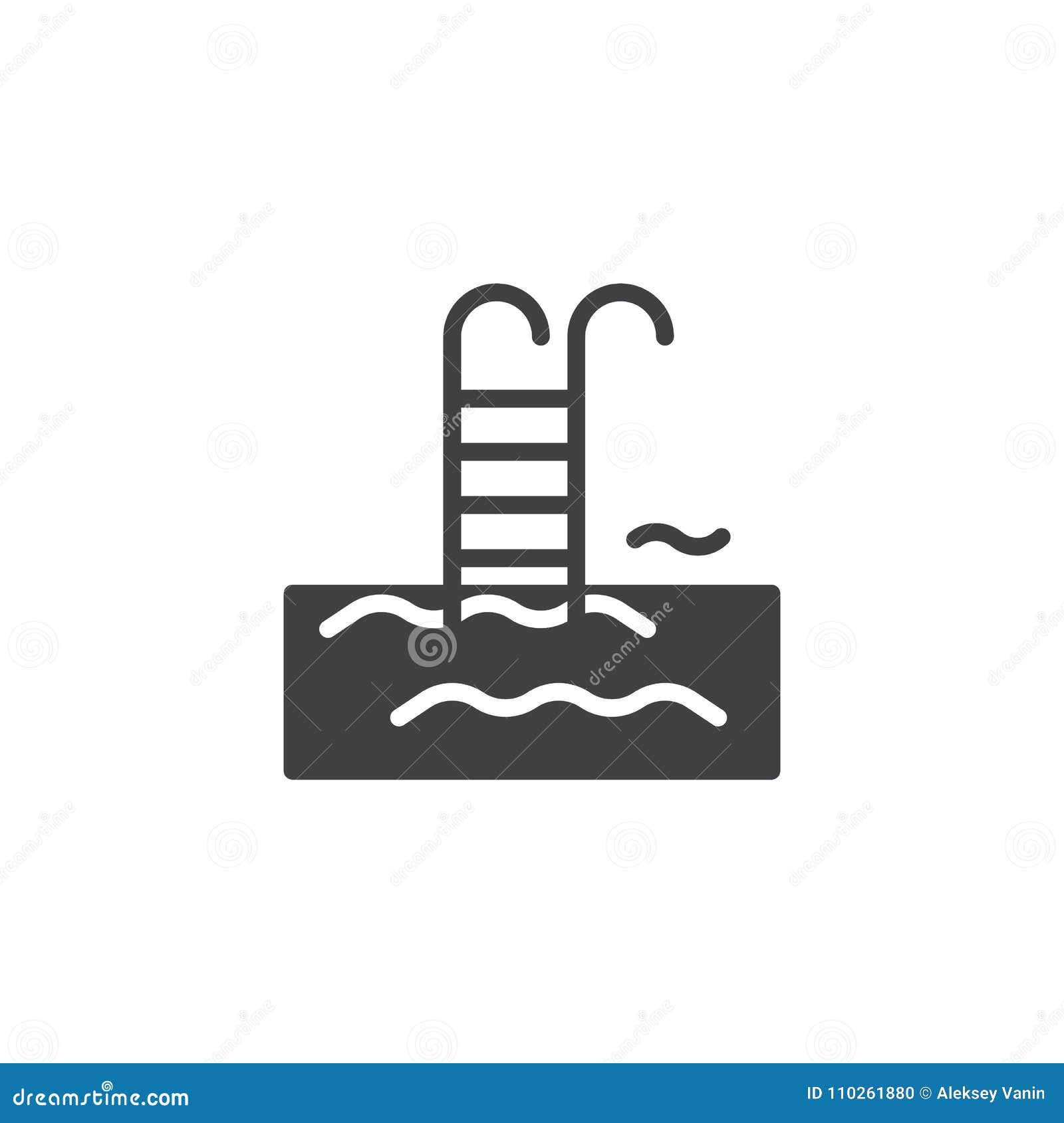 Swimming pool vector icon stock vector. Illustration of summer - 110261880